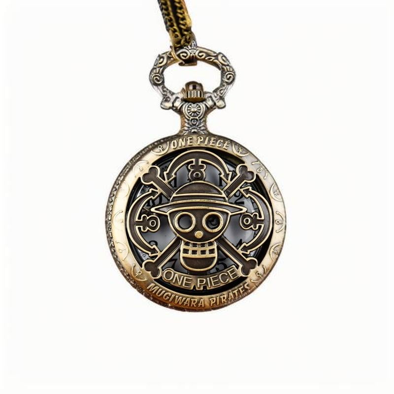 Anime One Piece Hollow Pocket Watch Large Thick Chain One Piece Hollow ...