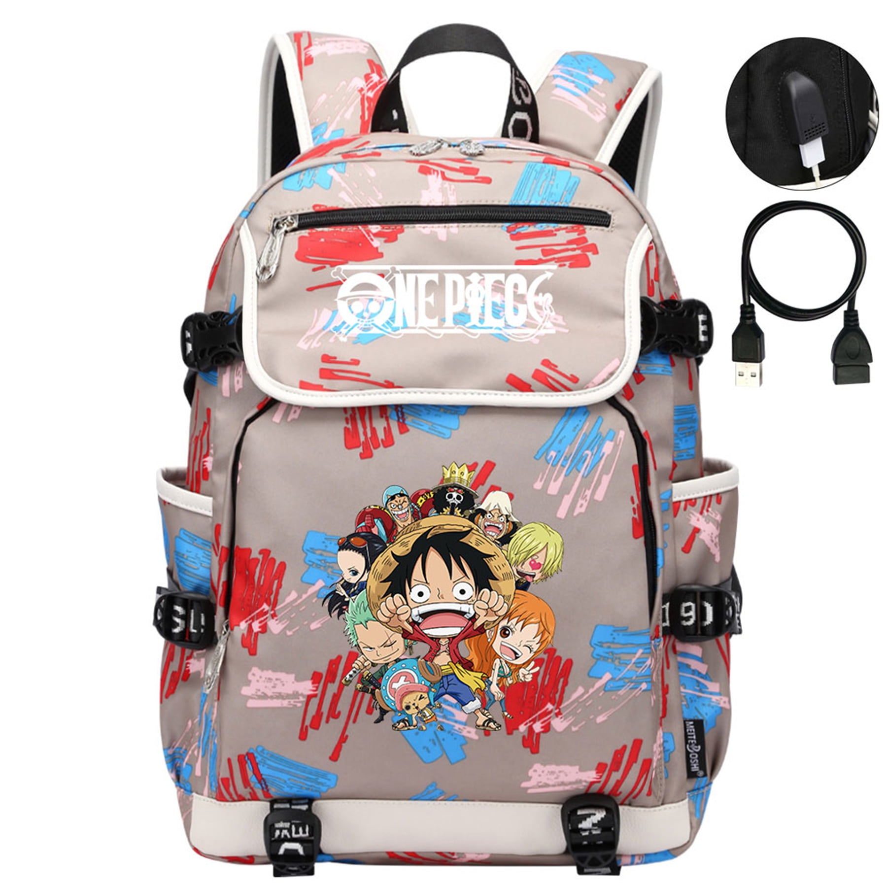 Anime One Piece Knapsack-Student Large Capicity Bookbag Waterproof ...