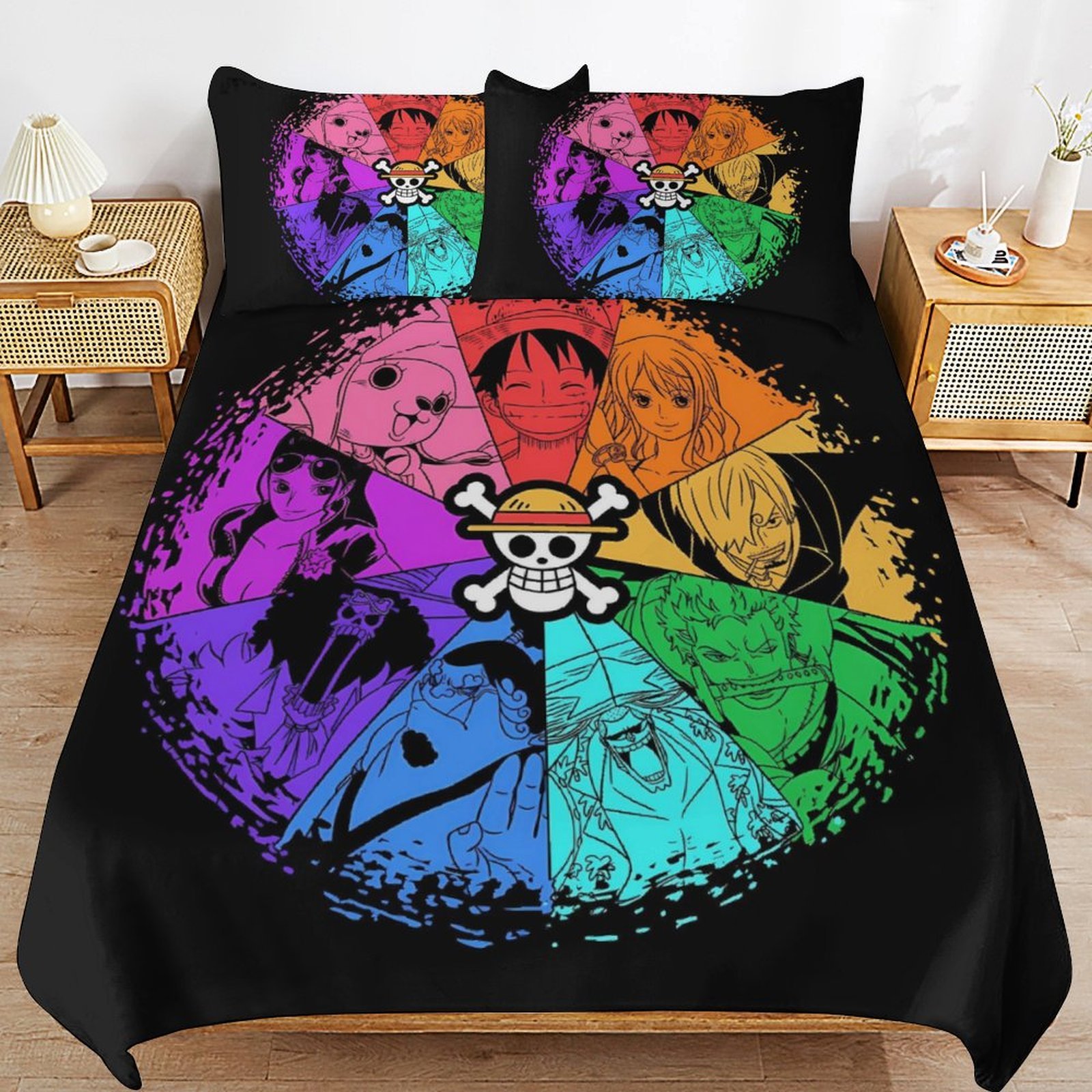 Anime One-Piece Luffy Bed Duvet Cover Microfiber Bedding Sets 3D ...