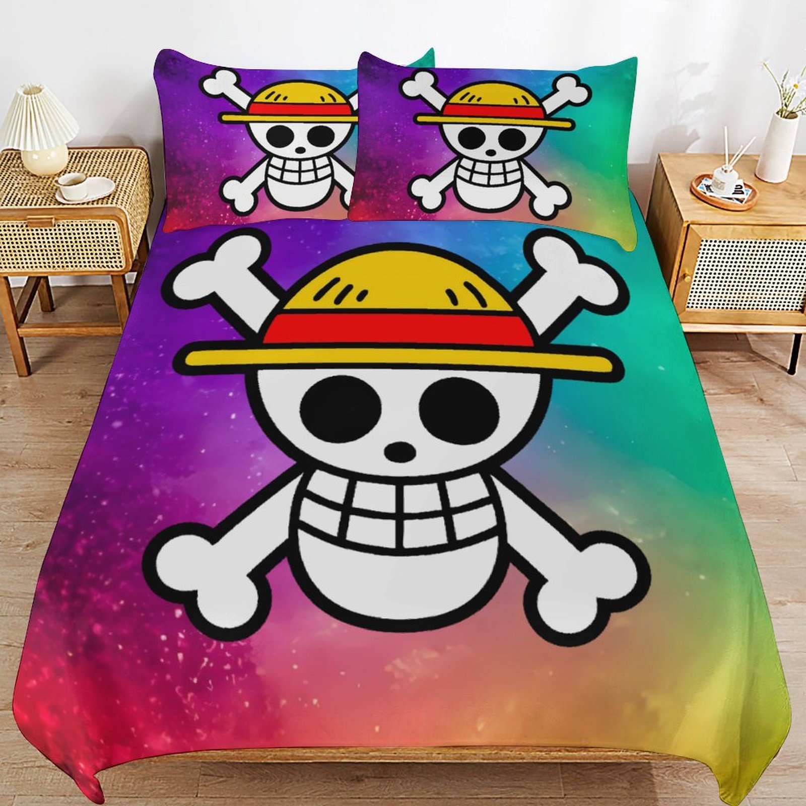 Anime One-Piece Luffy Bed Duvet Cover Microfiber Bedding Sets 3D ...