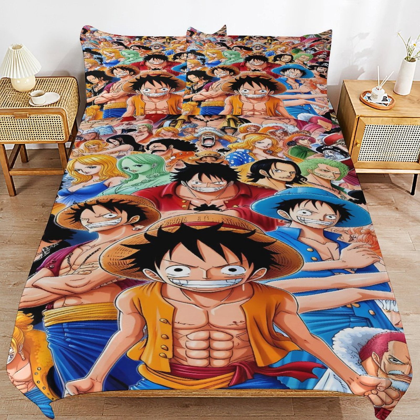 Anime One-Piece Luffy Bed Duvet Cover Microfiber Bedding Sets 3D ...