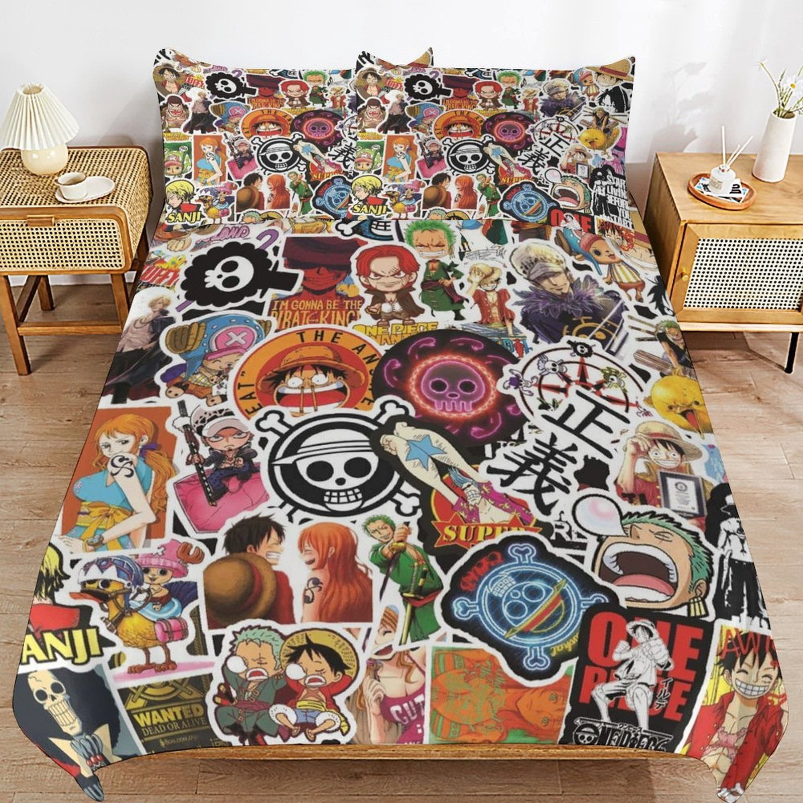 Anime One-Piece Luffy Bed Duvet Cover Microfiber Bedding Sets 3D ...