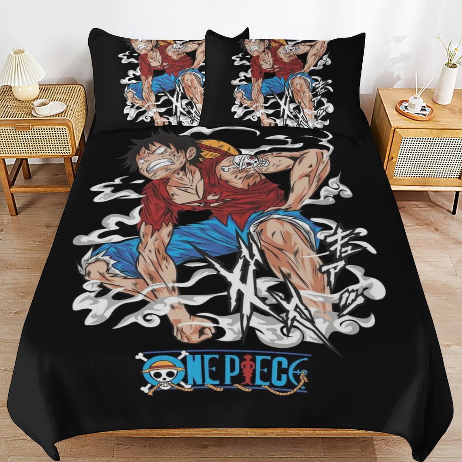 Anime One-Piece Luffy Bed Duvet Cover Microfiber Bedding Sets 3D ...