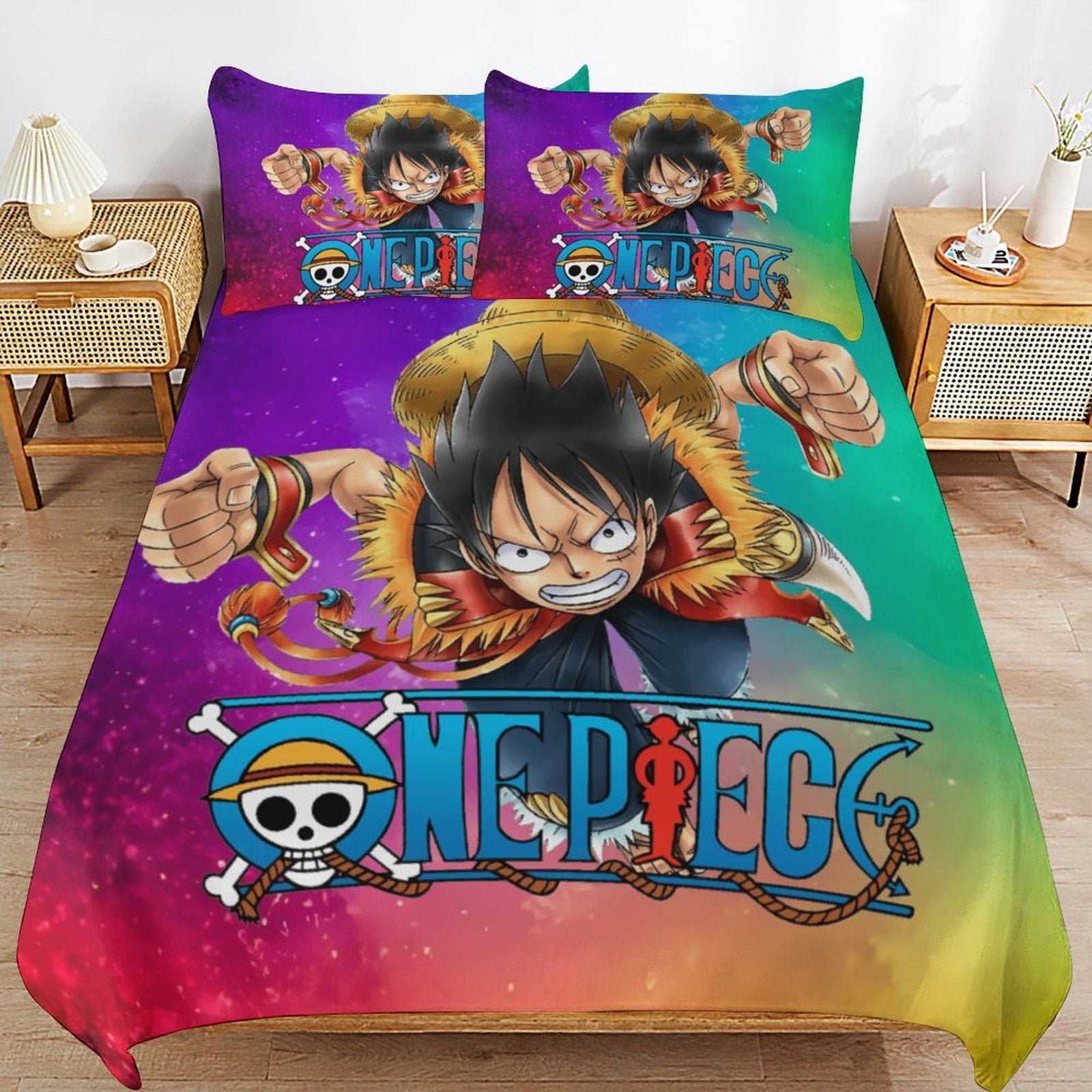 Anime One-Piece Luffy Bed Duvet Cover Microfiber Bedding Sets 3D ...