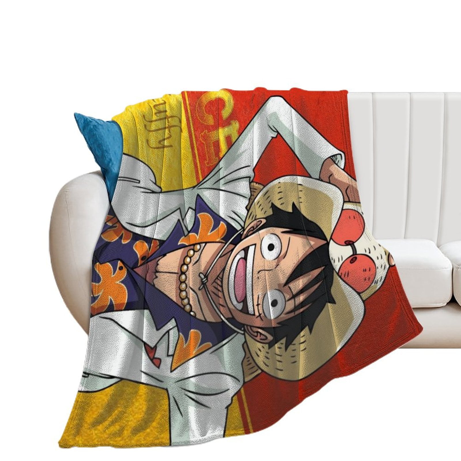 Anime One Piece Luffy Blanket for Bed Sofa Flannel Throw Blanket One ...