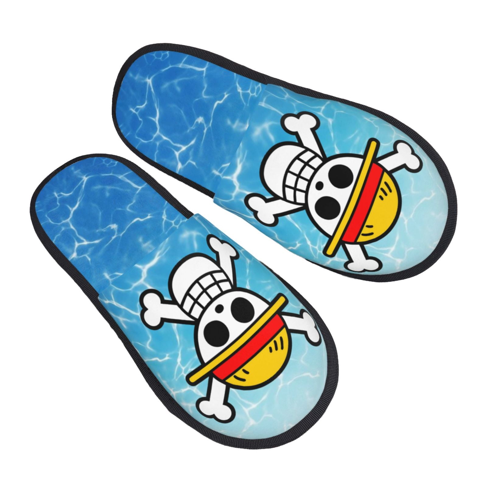 Anime One-Piece Luffy Furry Slippers For Men Women Fuzzy House Slippers ...