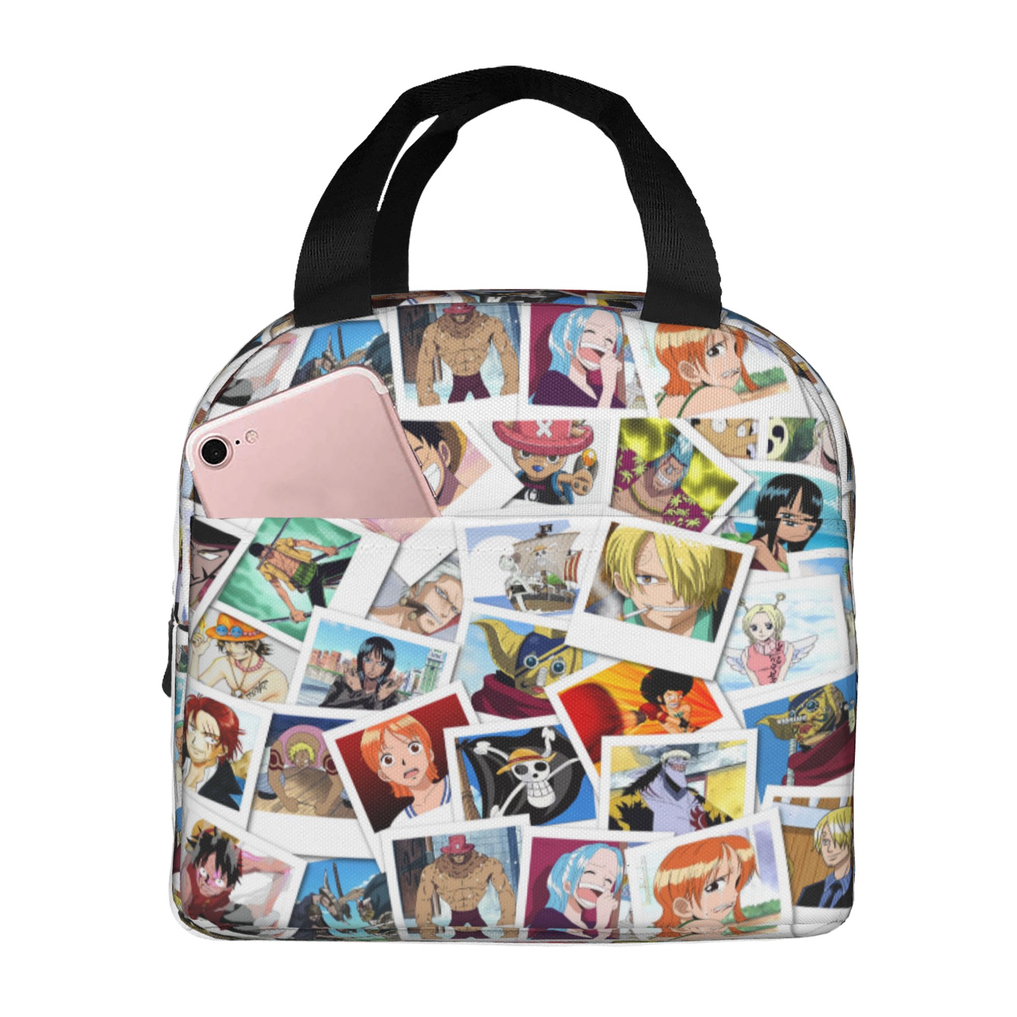 Anime One-Piece Luffy Lunch Bag Tote Bag Insulated Lunch Box Picnic ...