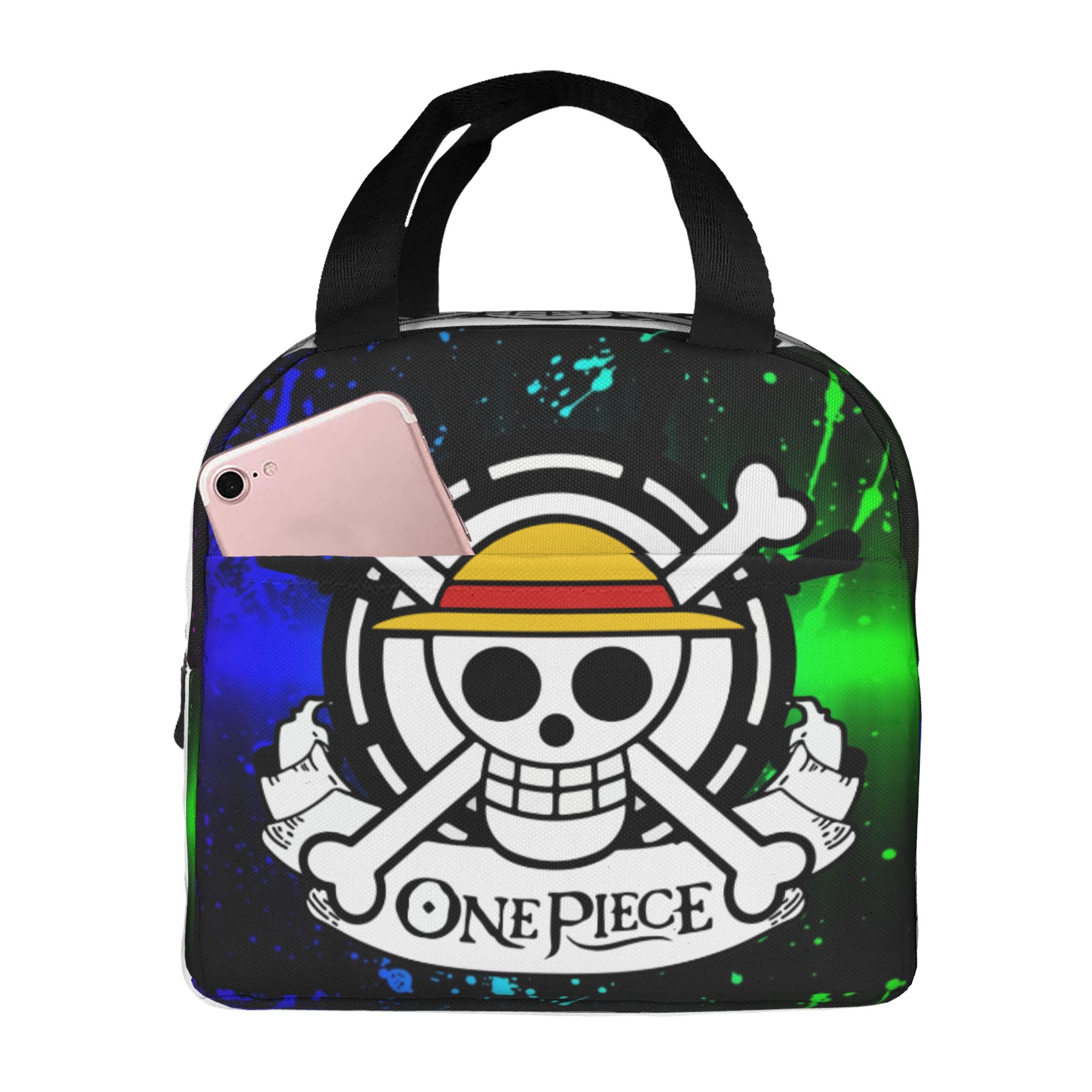 Anime One-Piece Luffy Lunch Bag Tote Bag Insulated Lunch Box Picnic ...