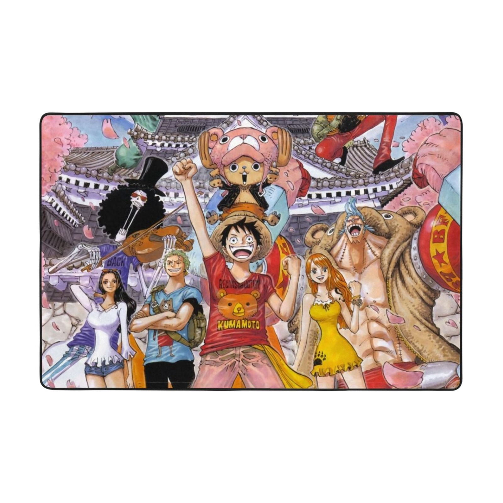 Anime One-Piece Luffy Rugs Washable Cover Floor Rug Carpets Bathroom ...