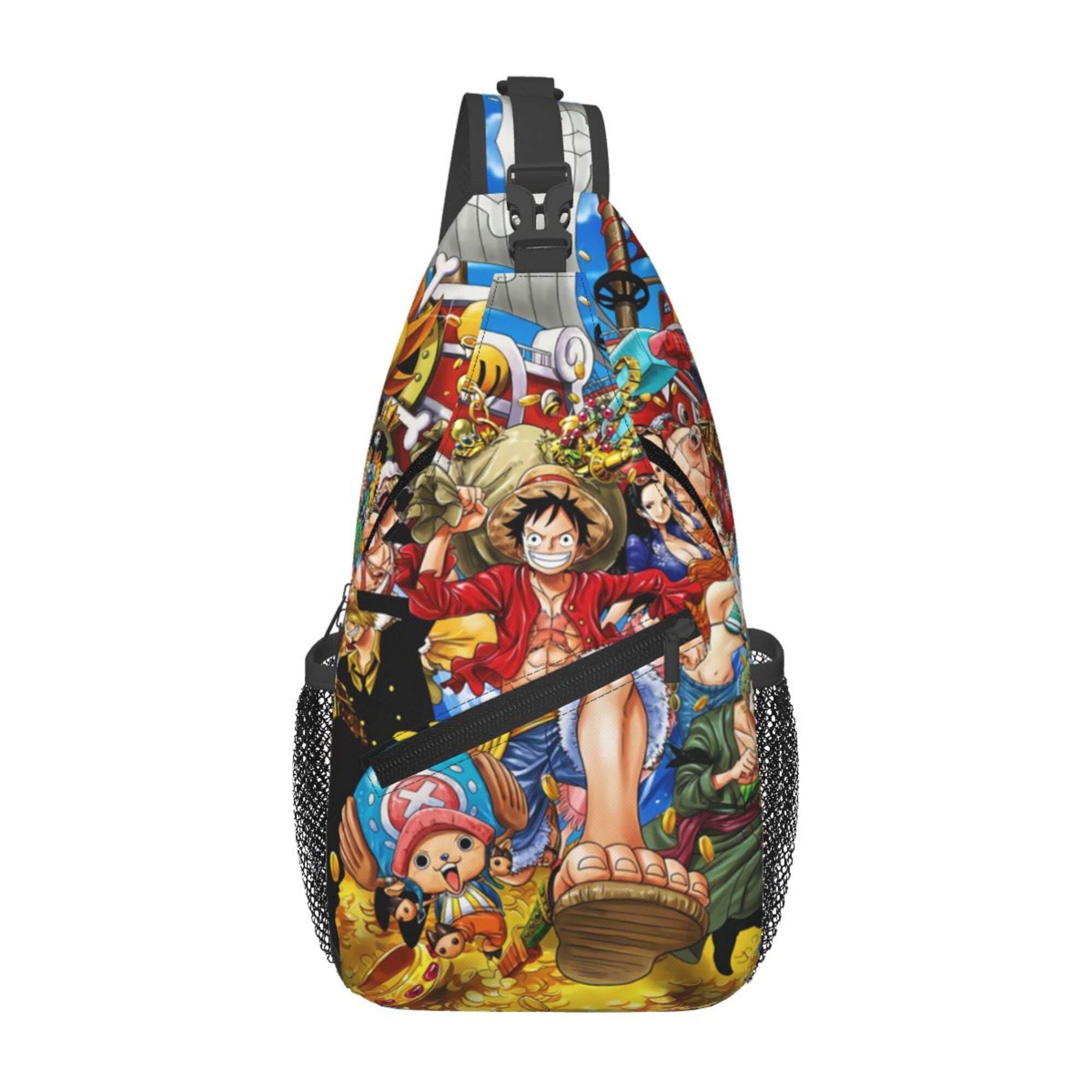 Anime One-Piece Luffy Sling Bag Crossbody Sling Backpack Chest Bag ...