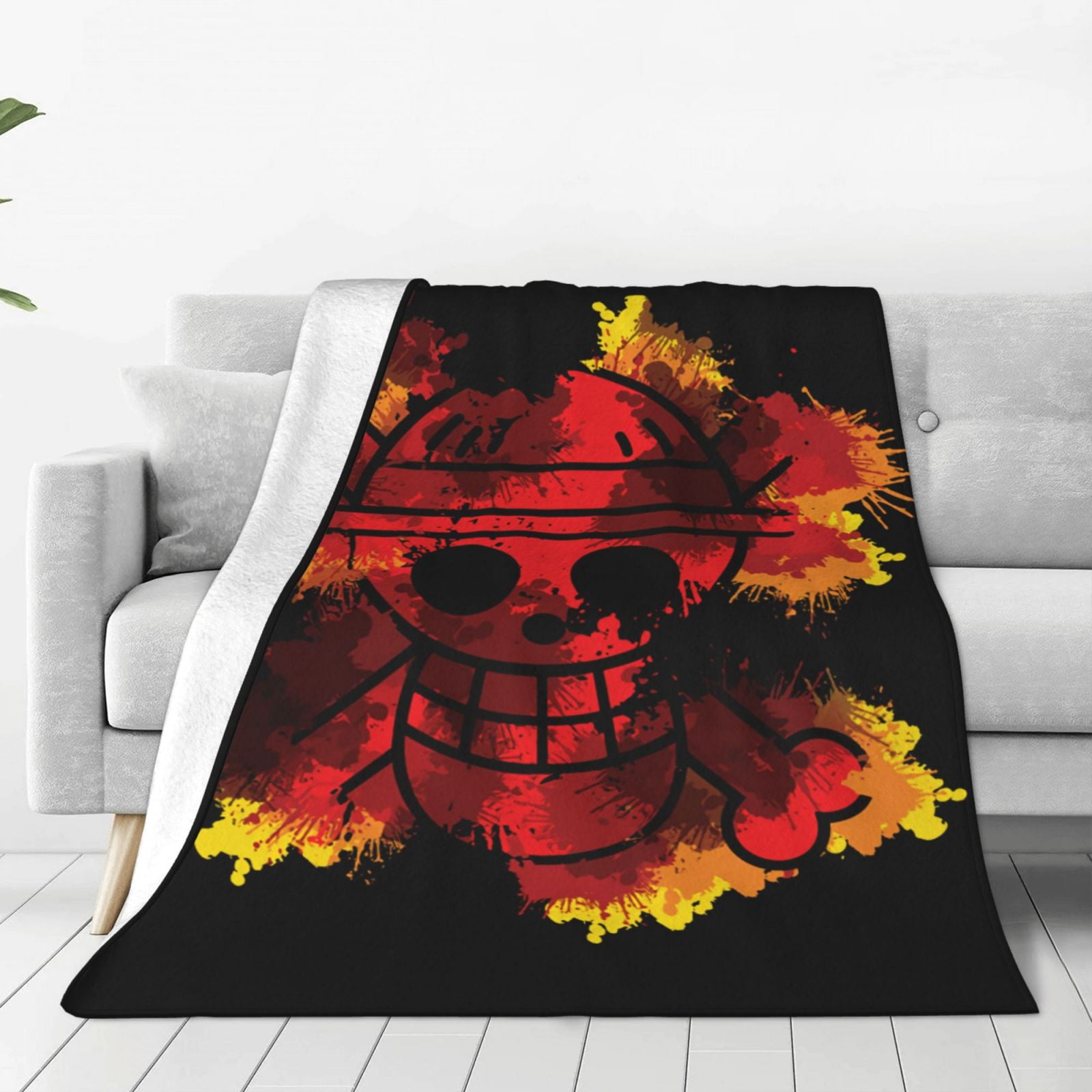 Anime One-Piece Luffy Throw Blanket Couch Bed Sofa Soft Lightweight ...
