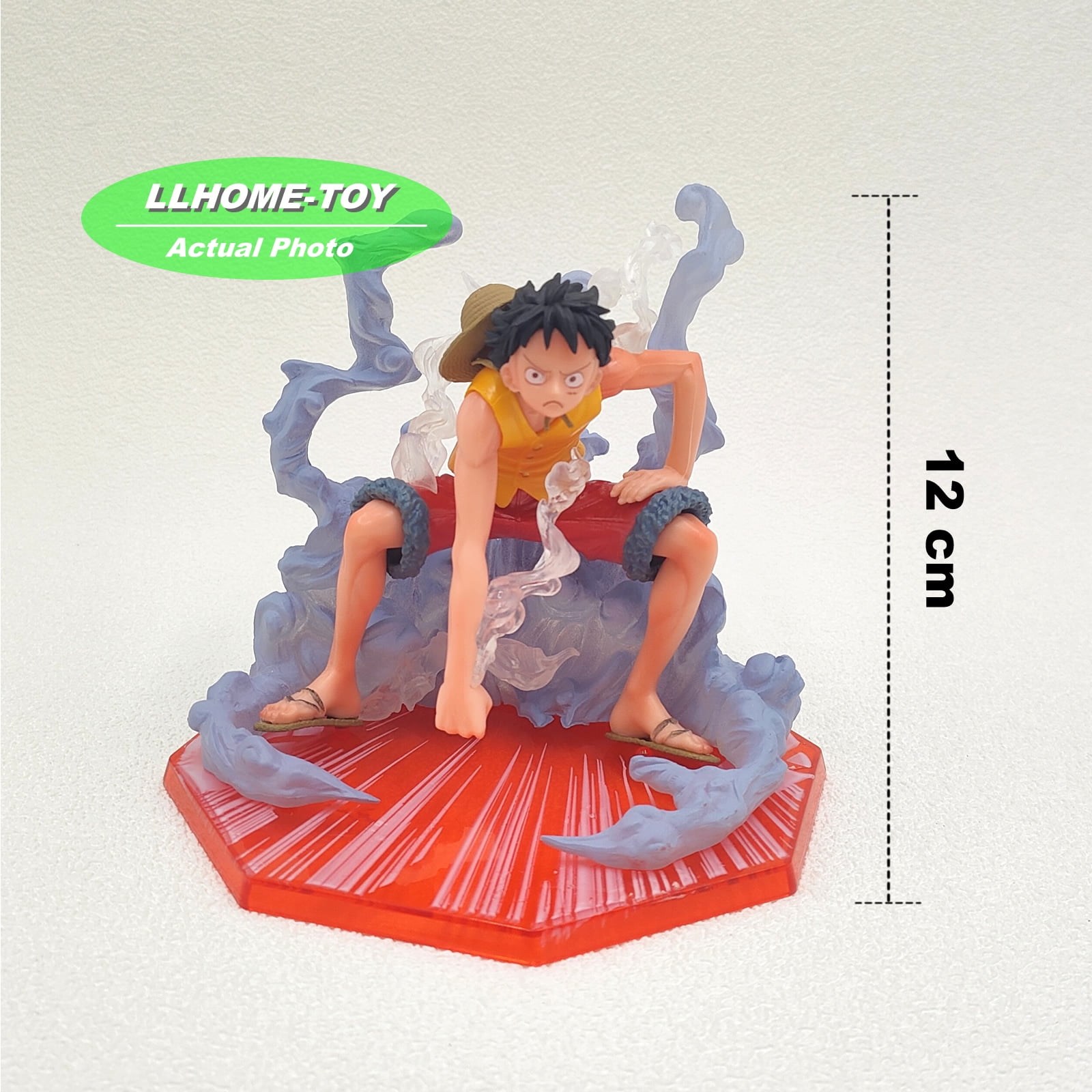 Anime One Piece Monkey D Luffy Gear 2nd Jet Squat Steam Figure Statue ...