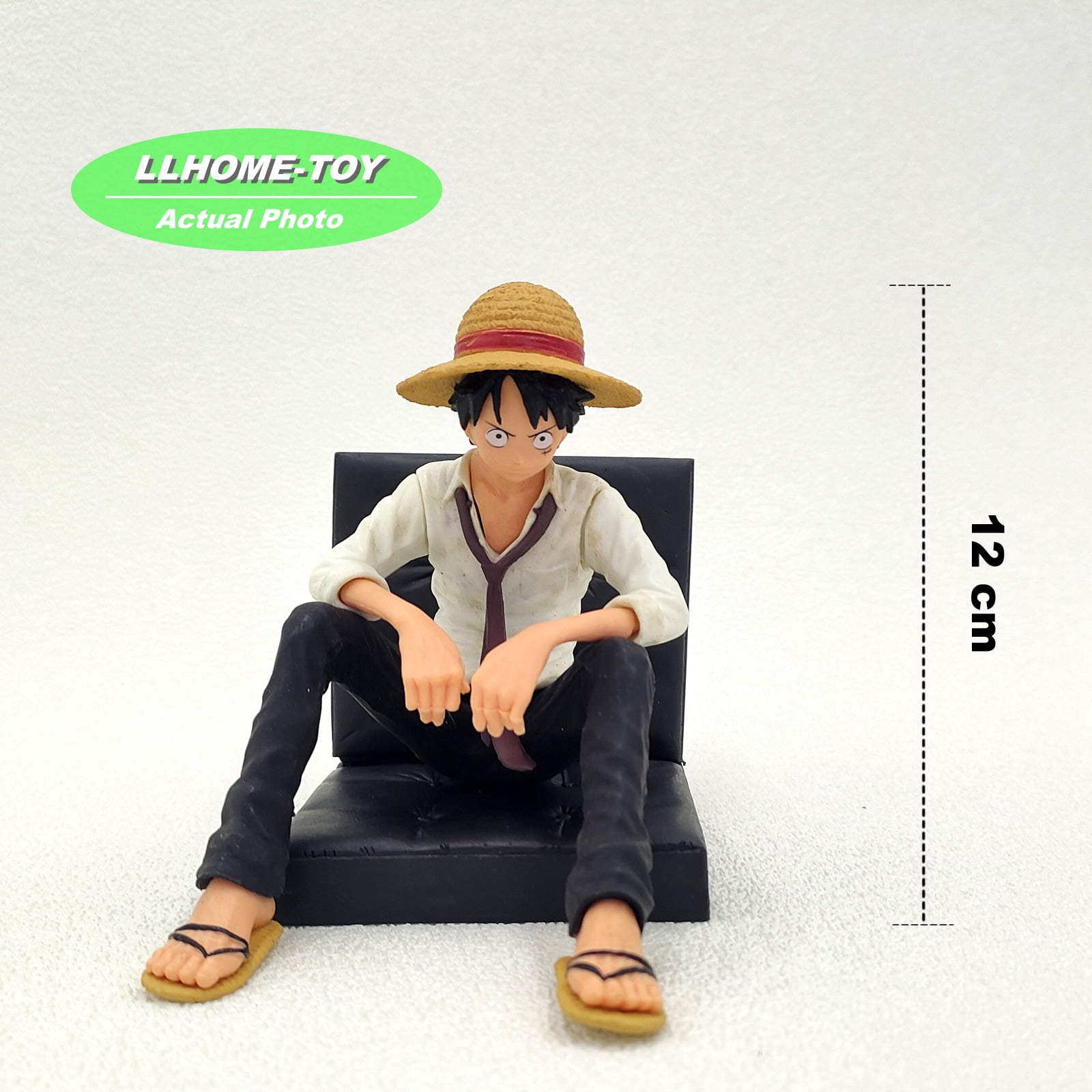 Anime One Piece Monkey D Luffy in sofa cute Figure Statue Toy Gift desk ...