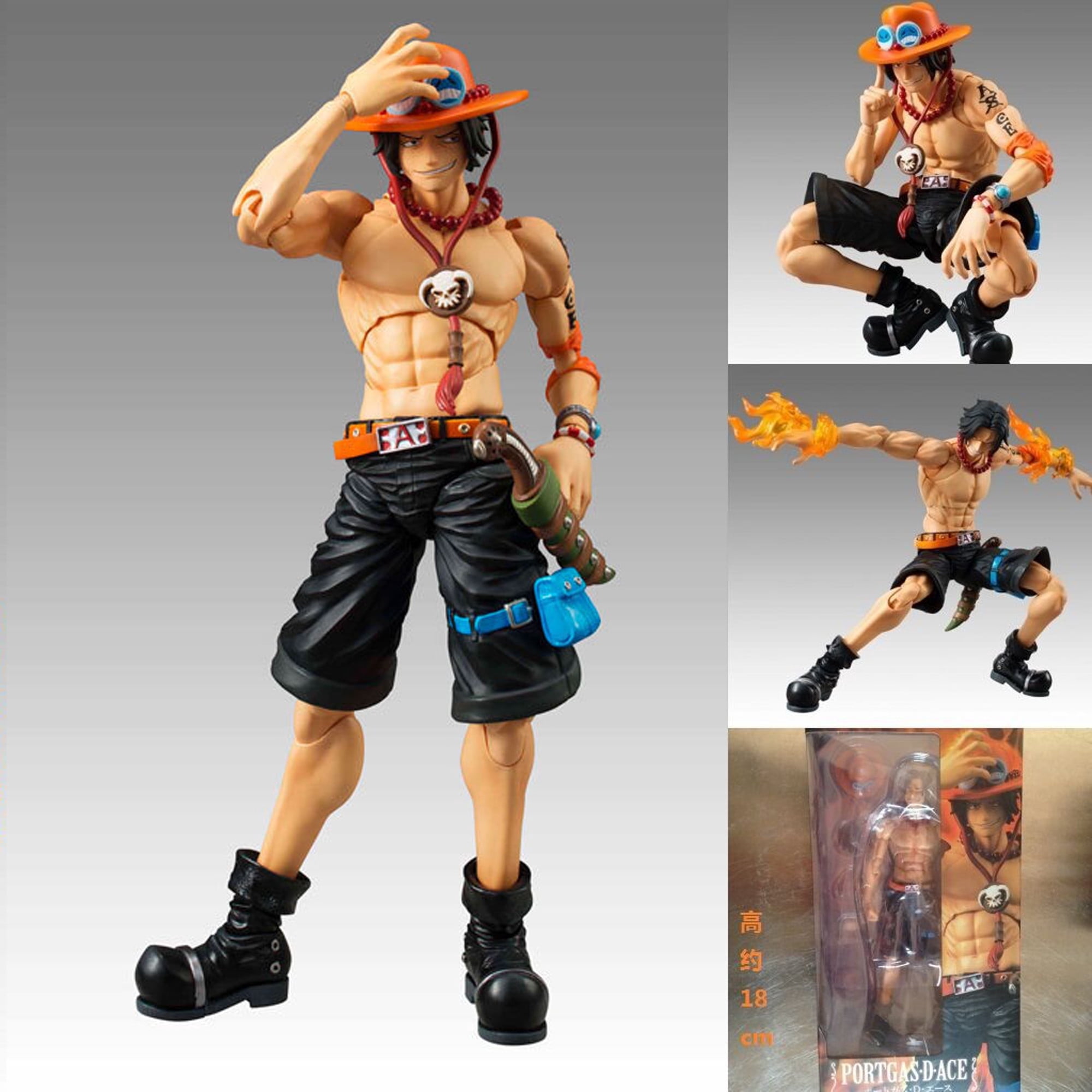 Anime One Piece Movable Ace PVC Action Figure Toy Kids Gift - Walmart.com