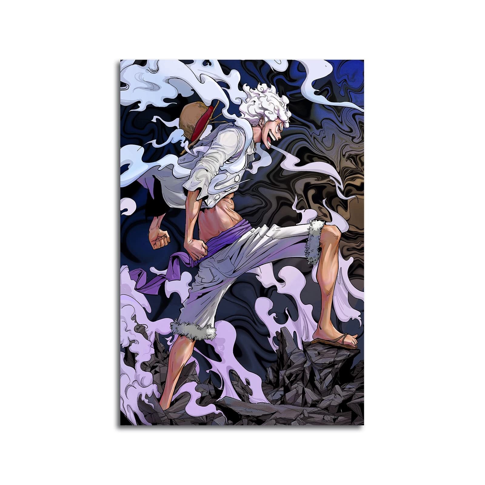 Anime One Piece Poster Gear 5 Luffy HD Print Canvas Painting Wall Art ...