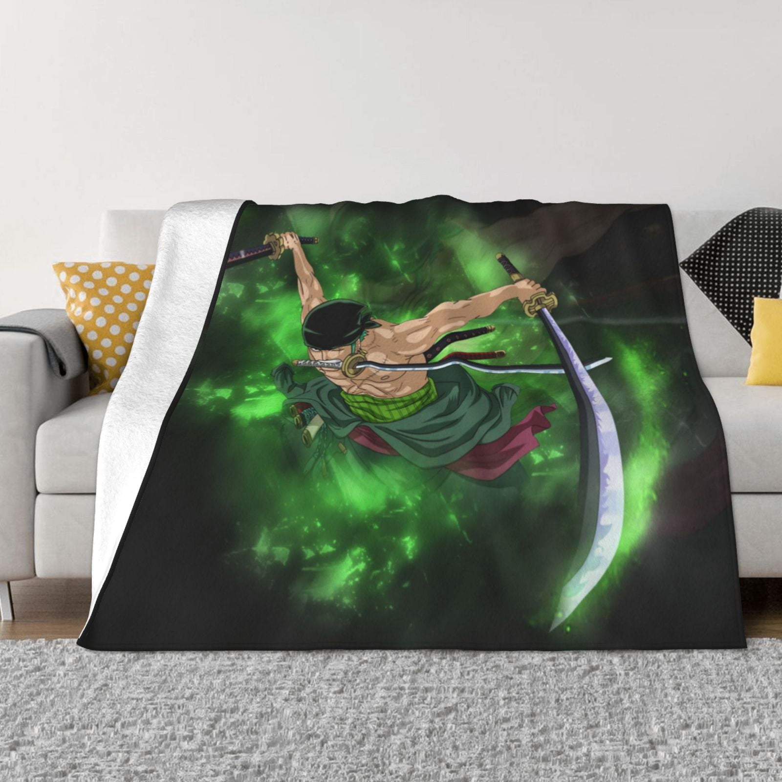 Anime One-Piece Roronoa Zoro Throw Blanket Couch Bed Sofa Soft ...
