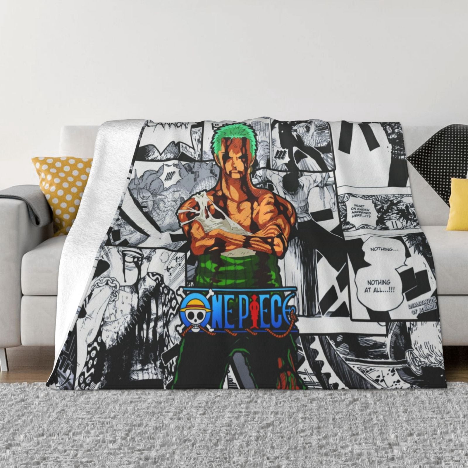 Anime One-Piece Roronoa Zoro Throw Blanket Couch Bed Sofa Soft ...
