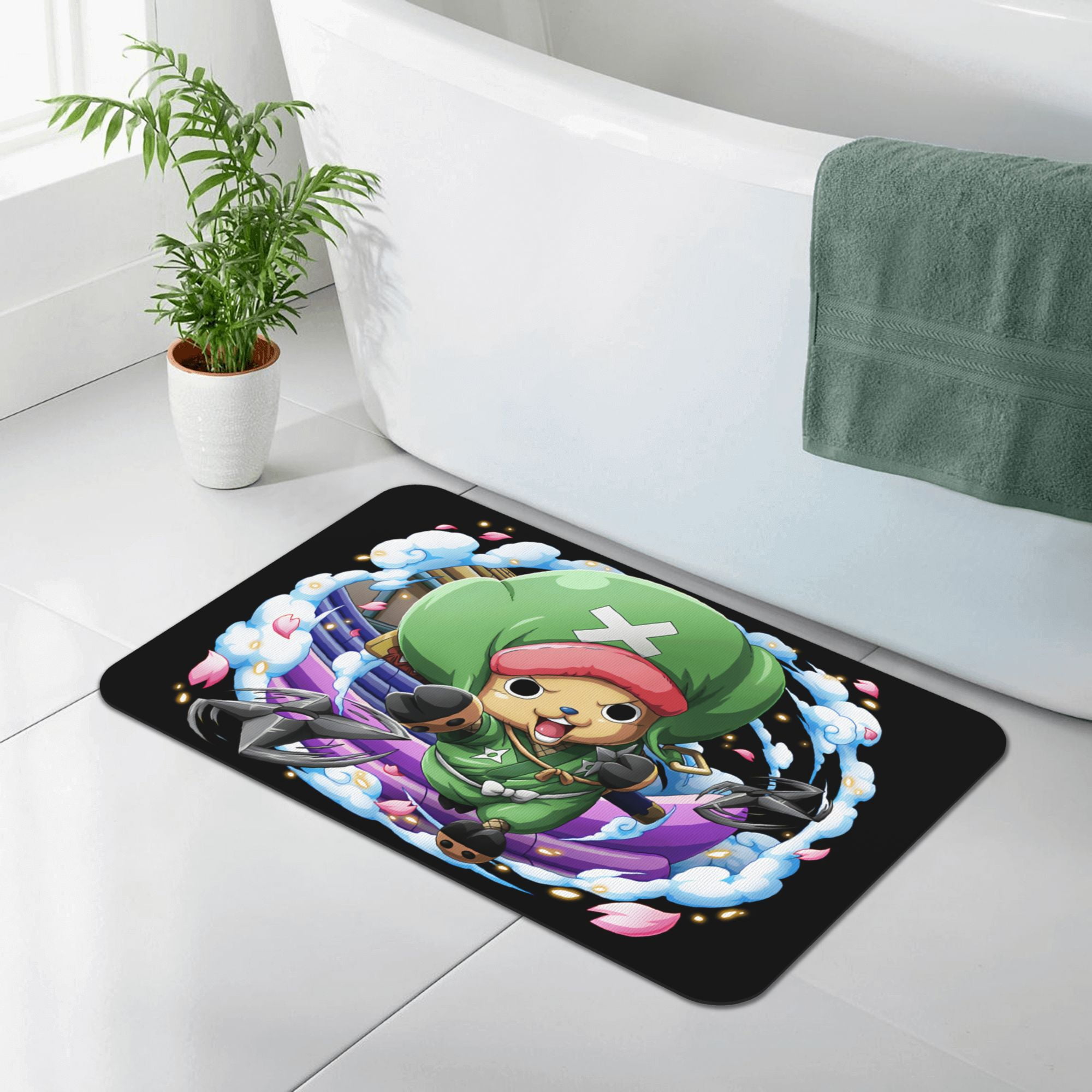 Anime One Piece Tony Chopper Bath Mat Diatomaceous Earth Shower Mat Non ...