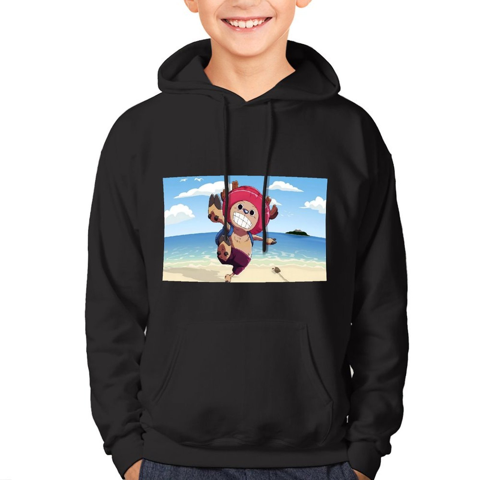Anime One-Piece Tony Tony Chopper Black Kids' Hoodie 3d Print ...