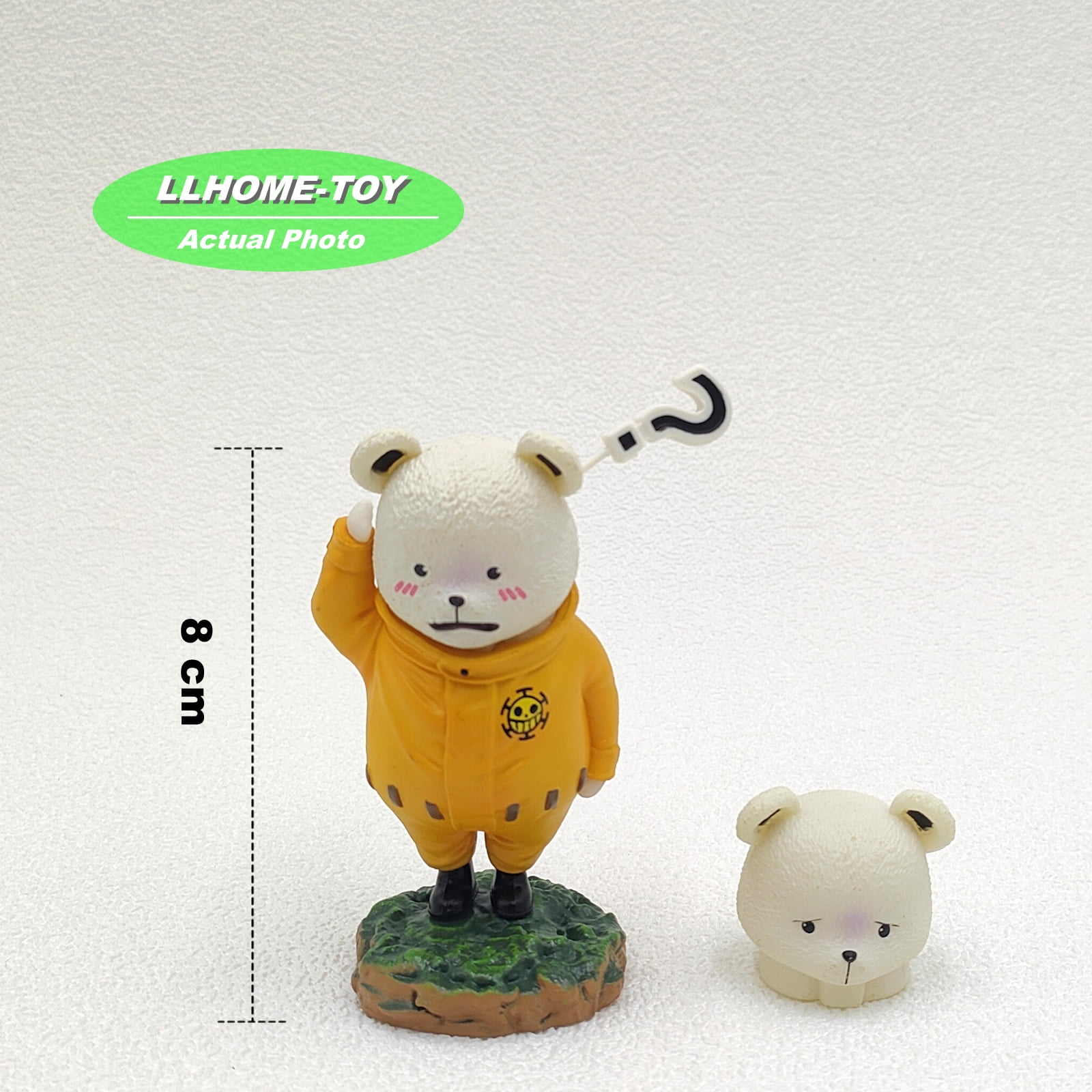 Anime One Piece Trafalgar Law Crew Bepo Bear Face Change Figure Statue ...