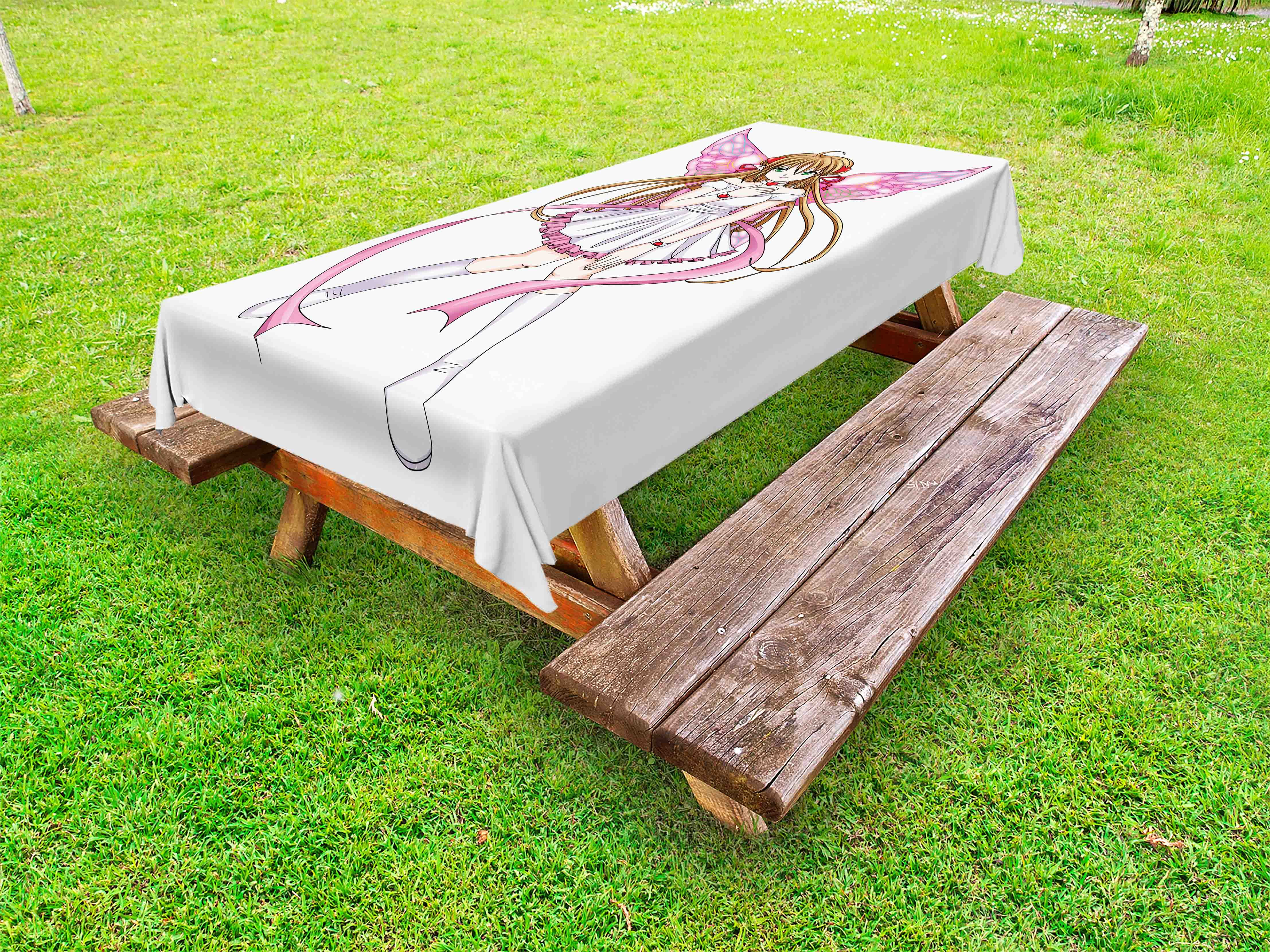 Anime Outdoor Tablecloth, Cartoon Illustration of a Pixie Character ...