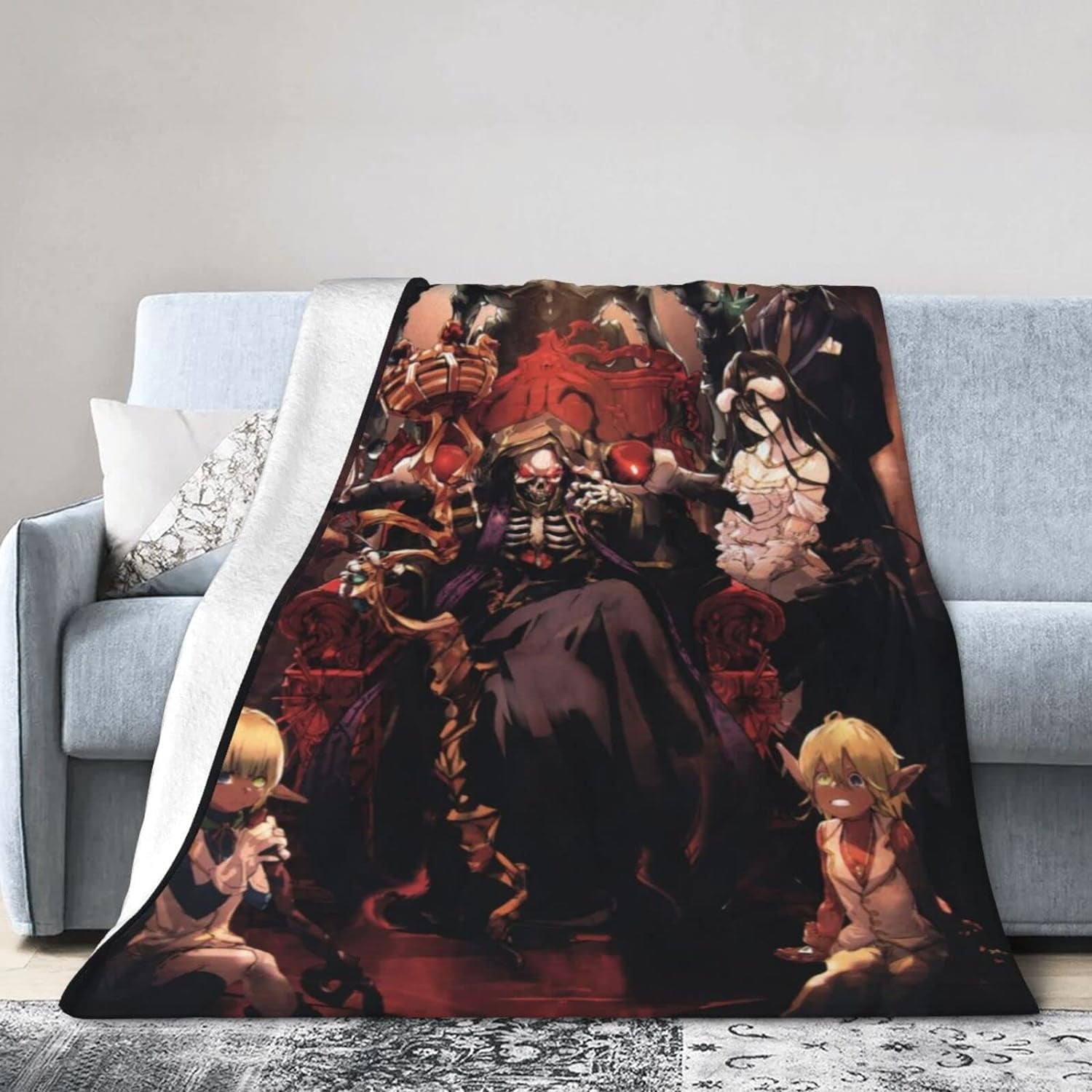 Anime Overl-ord Anime Flannel Blanke Soft Lightweight Throw Blankets ...