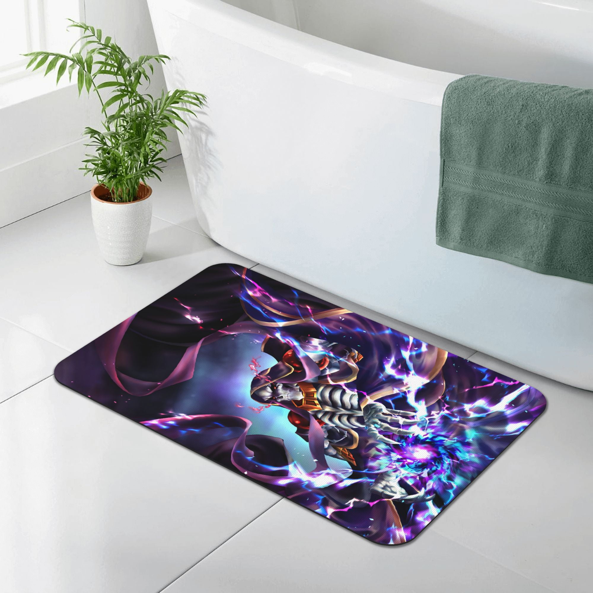 Anime Overlord Ainz Ooal Gown Bath Mat Diatomaceous Earth Shower Mat ...