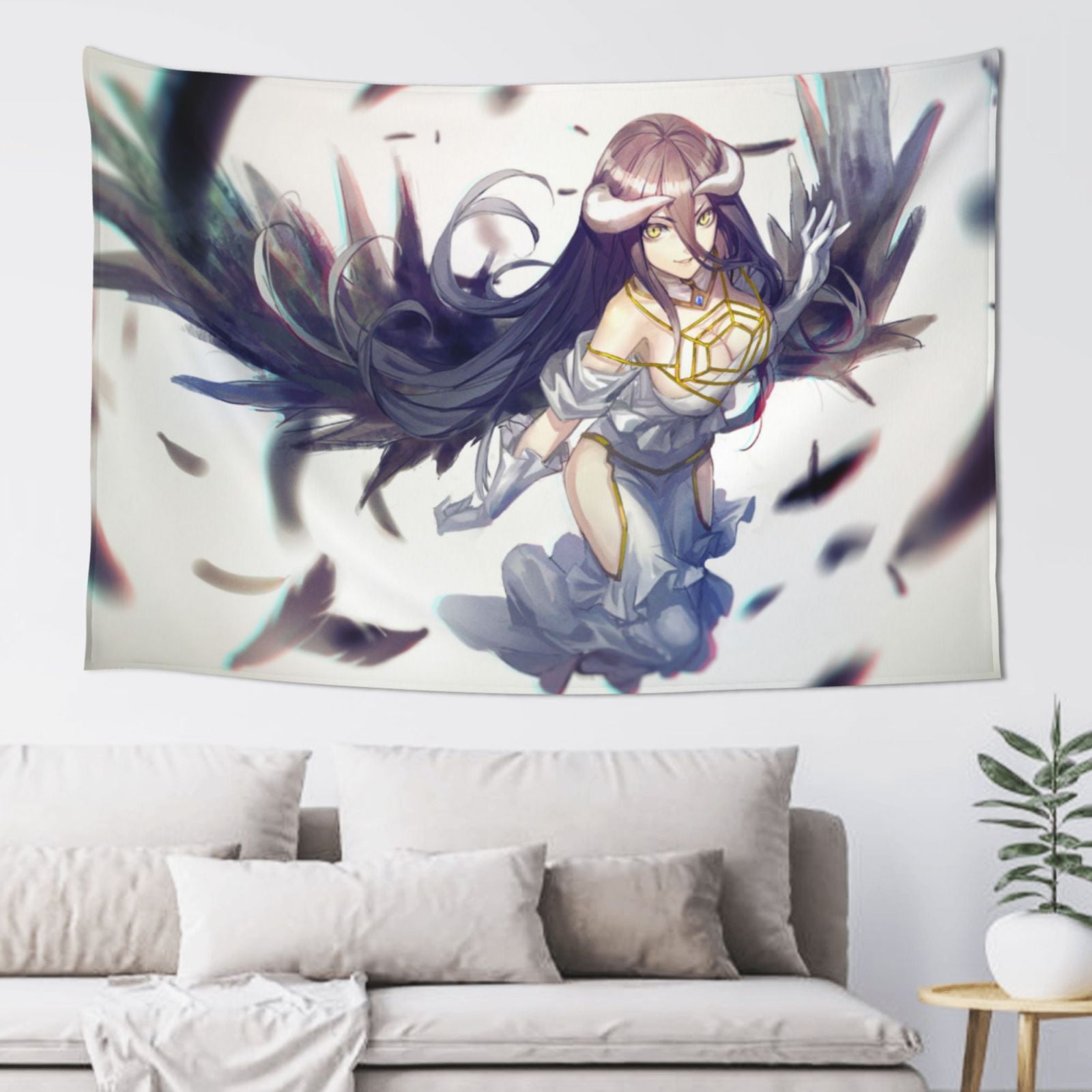 Anime Overlord Albedo Tapestry Wall Hanging Home Decoration Wall ...