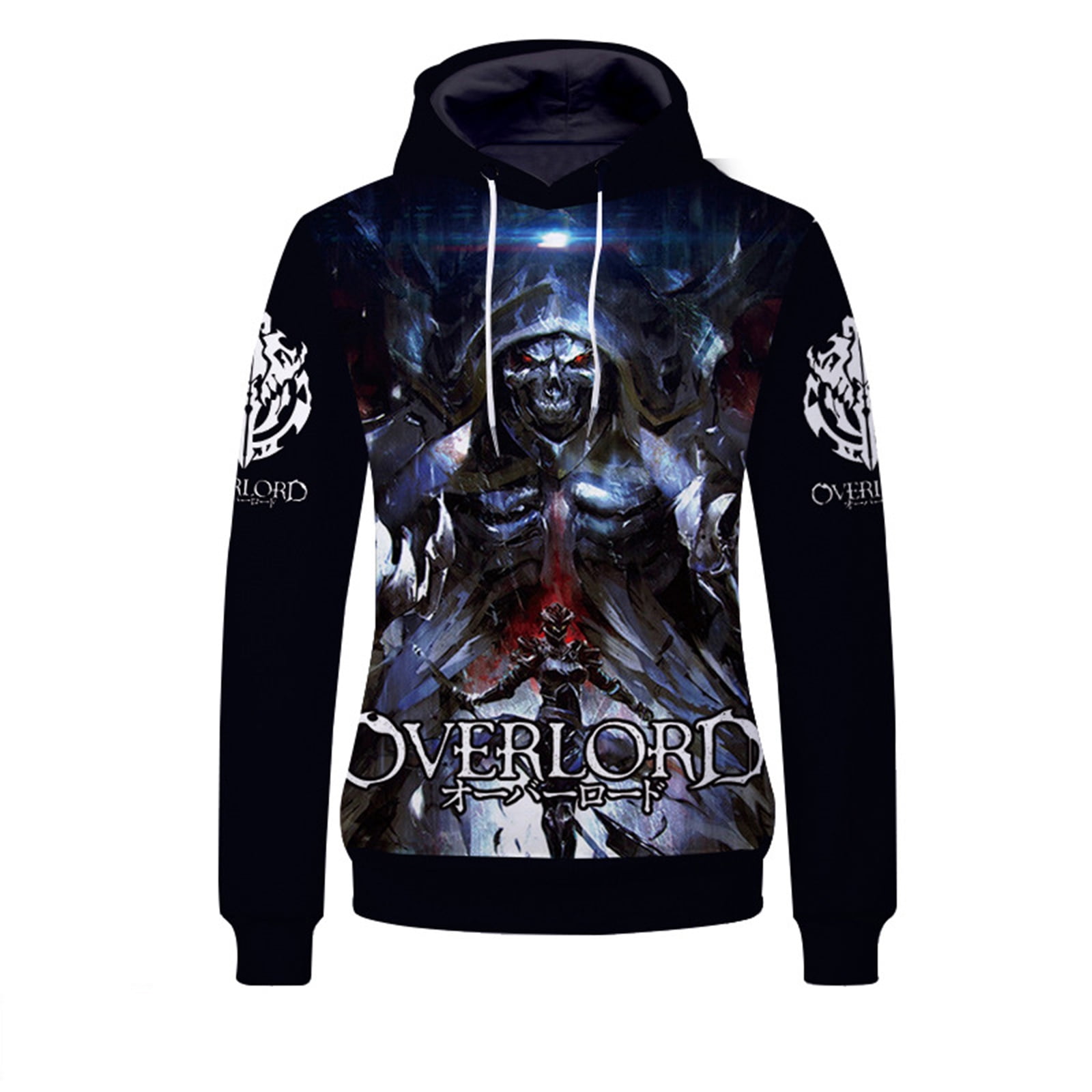 Anime Overlord Long Sleeve Hoodie Momonga Casual Sweatshirts for Mens ...