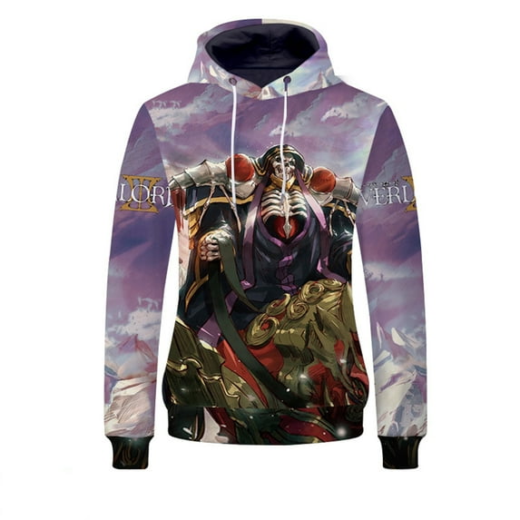 Anime Overlord Long Sleeve Hoodie Momonga Casual Sweatshirts for Mens ...