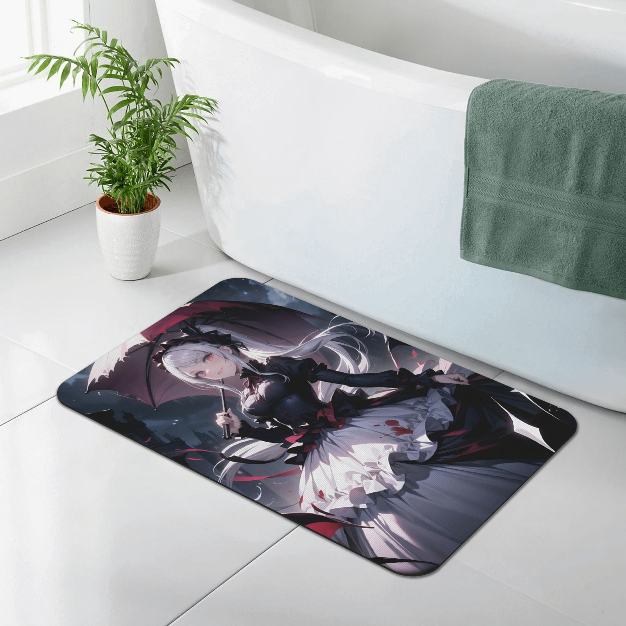 Anime Overlord Shalltear Bloodfallen Bath Mat Diatomaceous Earth Shower ...