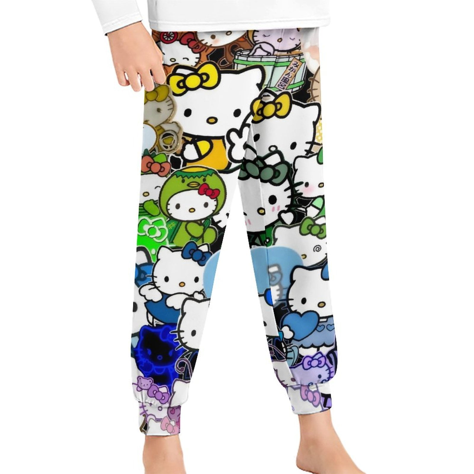 Anime Pants Hello Kitty Pajama Cartoon Christmas Gift for Girls Cute ...