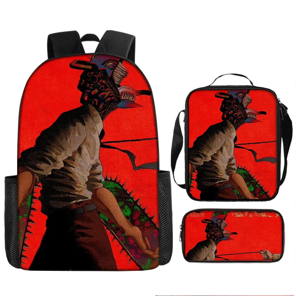 Anime Peripheral Chainsaw Man Backpack Simple Lightweight Large ...