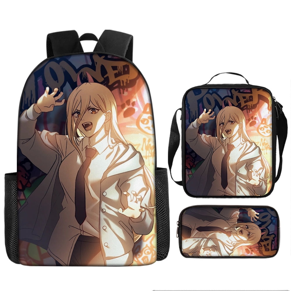 Anime Peripheral Chainsaw Man Backpack Simple Lightweight Large ...