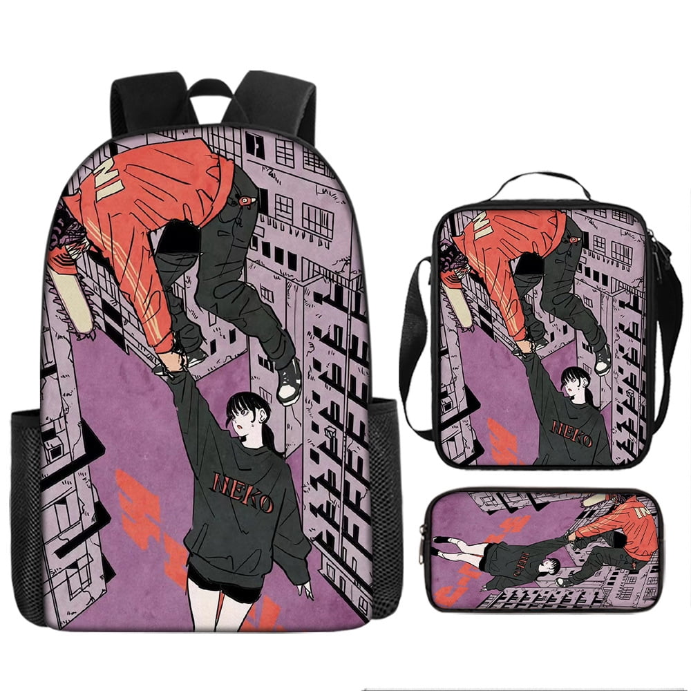 Anime Peripheral Chainsaw Man Backpack Simple Lightweight Large ...