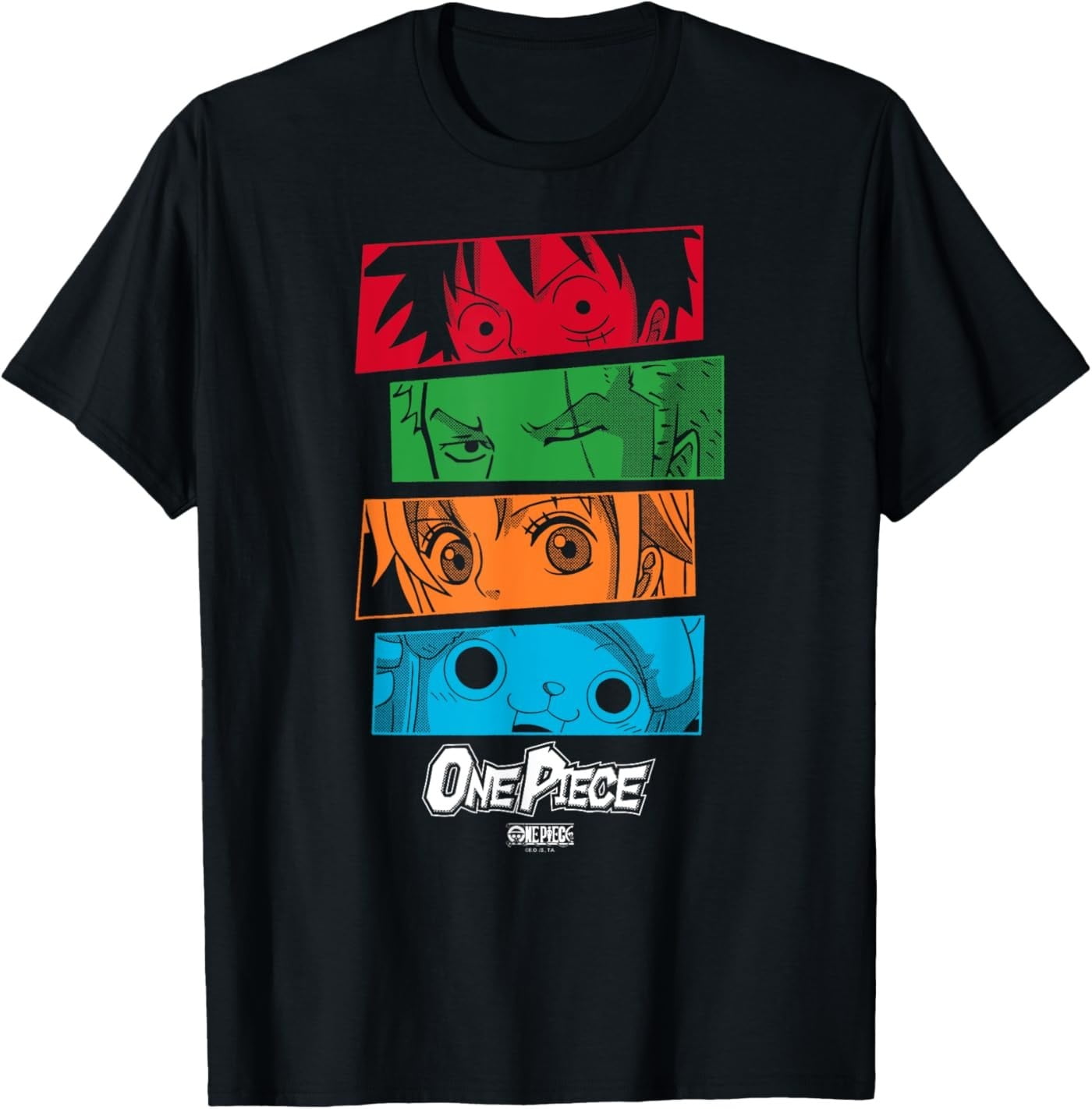 Anime Pirate Crew Character Eyes Retro Graphic Shirt - Walmart.com