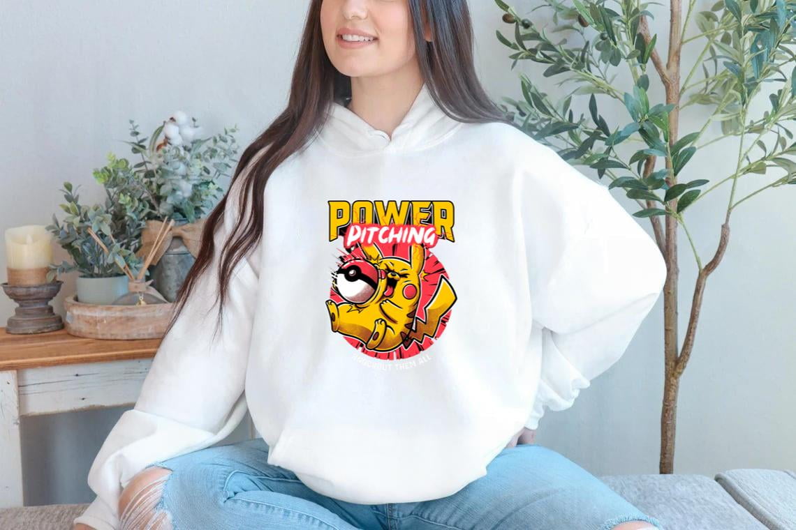 Anime Pitcher Hoodie Baseball Crossover Power-Up Graphic, for men ...