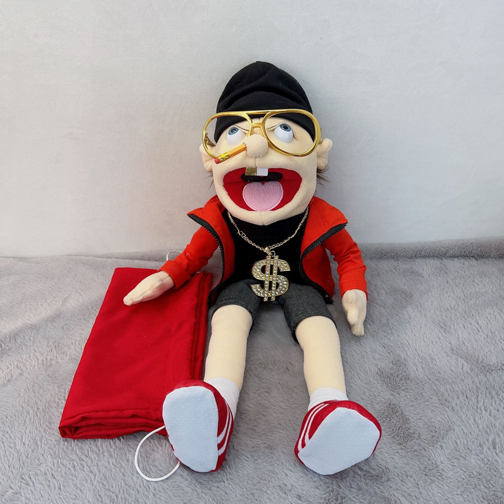 Anime Plush Doll Fun Boy Hand Puppet Cloth Doll Jeffy Refers To A Doll ...