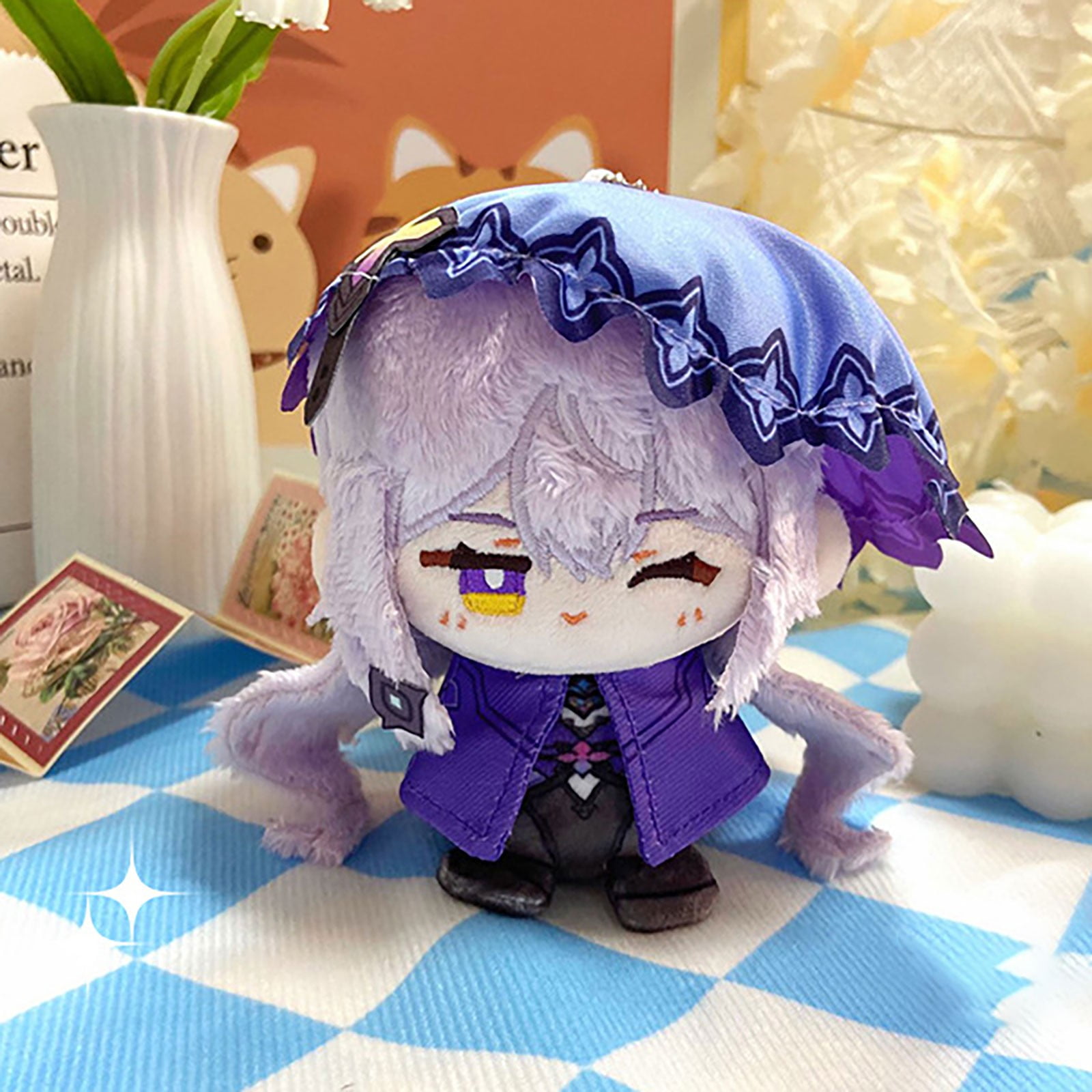 Anime Plush Keychain, 4" Cute Chibi Plush Figure Key chain Pendant for ...