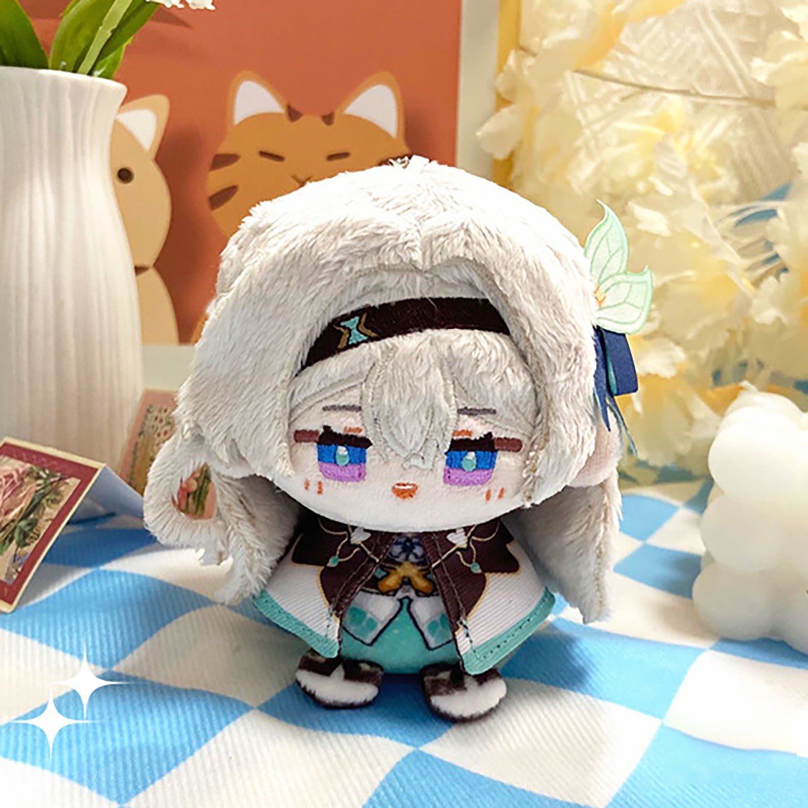 Anime Plush Keychain, 4" Cute Chibi Plush Figure Key chain Pendant for ...