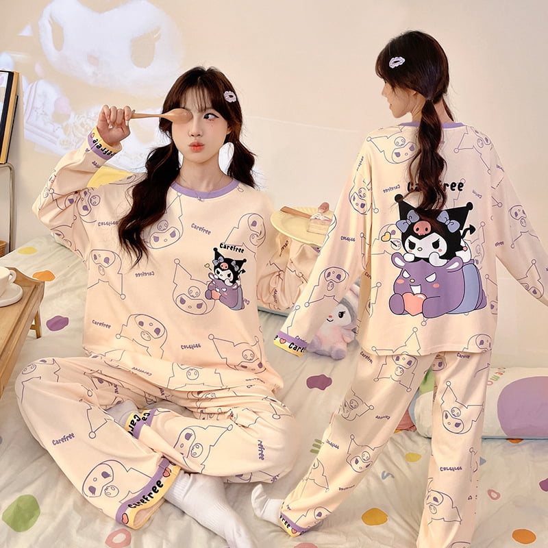 Anime Pochacco Women Pajamas Suit Sanrio My Melody Cinnamoroll Long ...