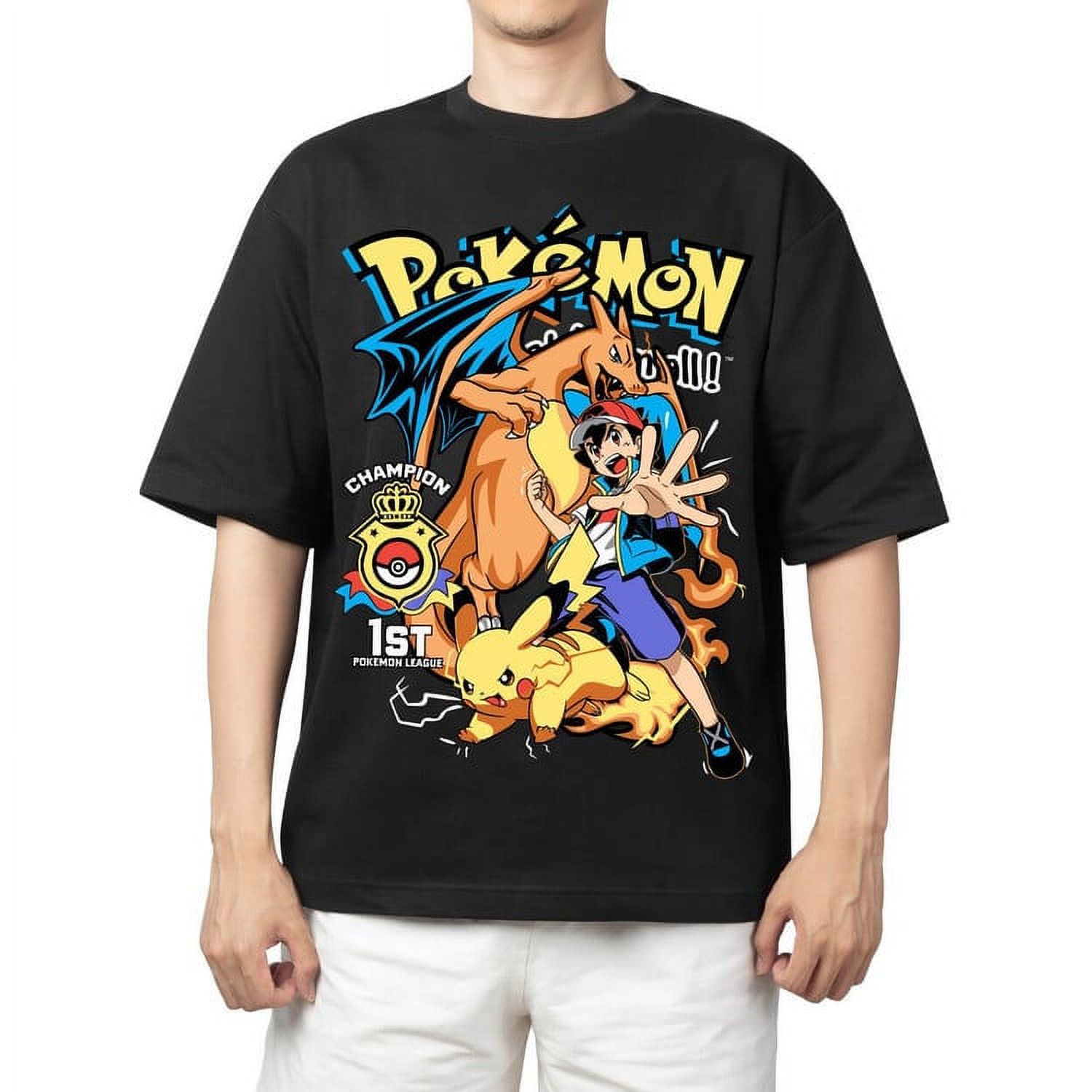 Anime Pokemon Ash Ketchum - Unisex Tshirt - Walmart.com