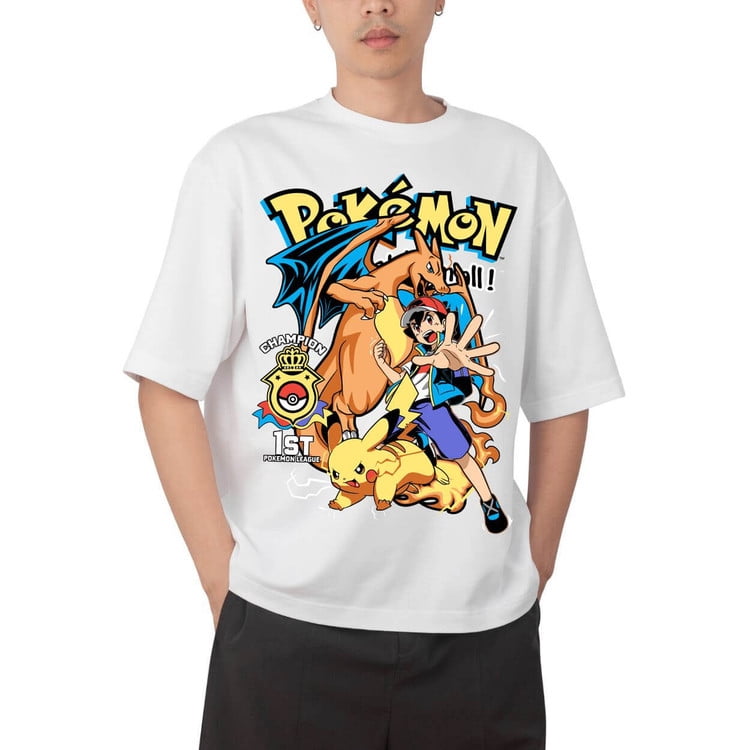 Anime Pokemon Ash Ketchum - Unisex Tshirt - Walmart.com