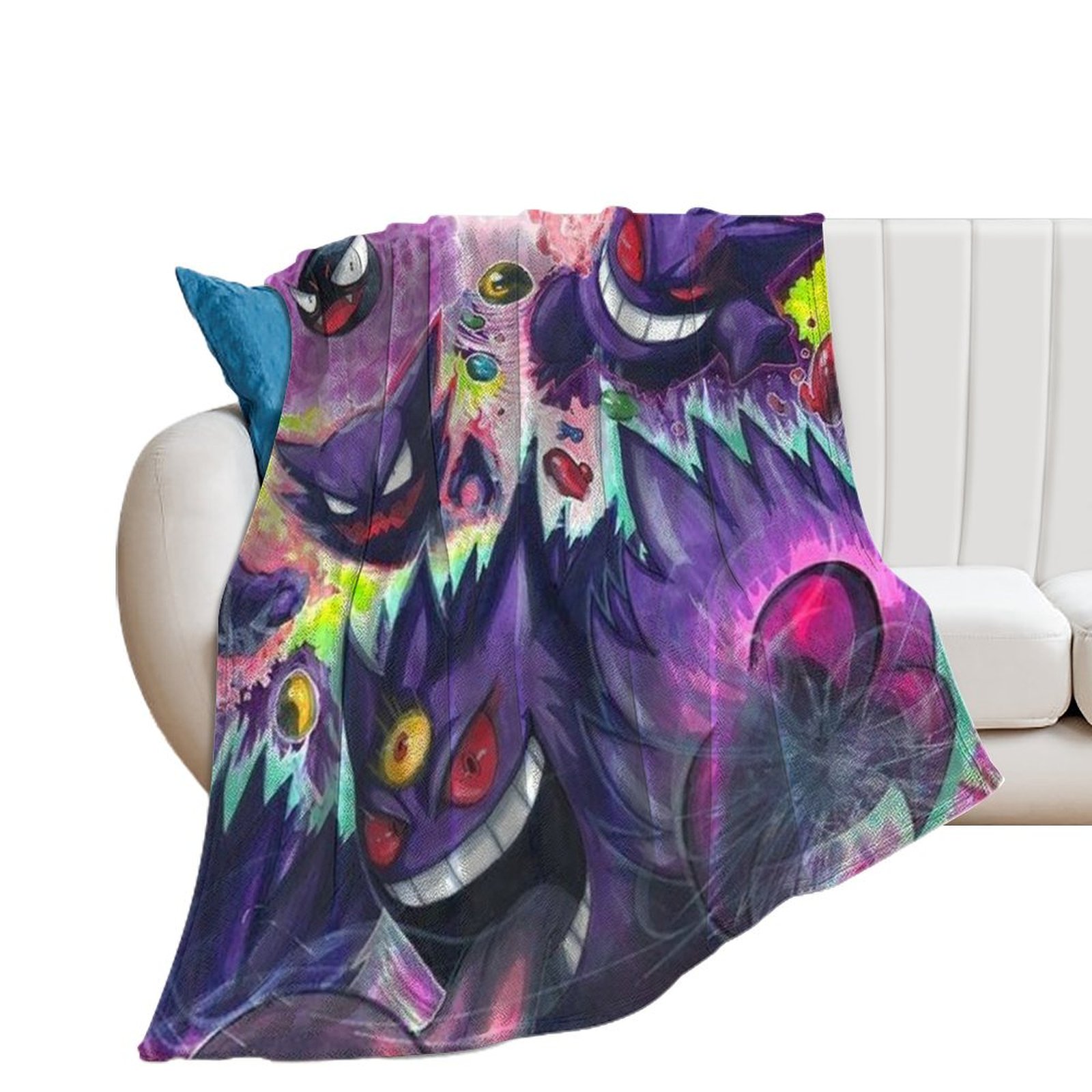 Anime Pokemon Blankets Gengar Throw Blanket 60"*80"（150*200cm） Gengar ...