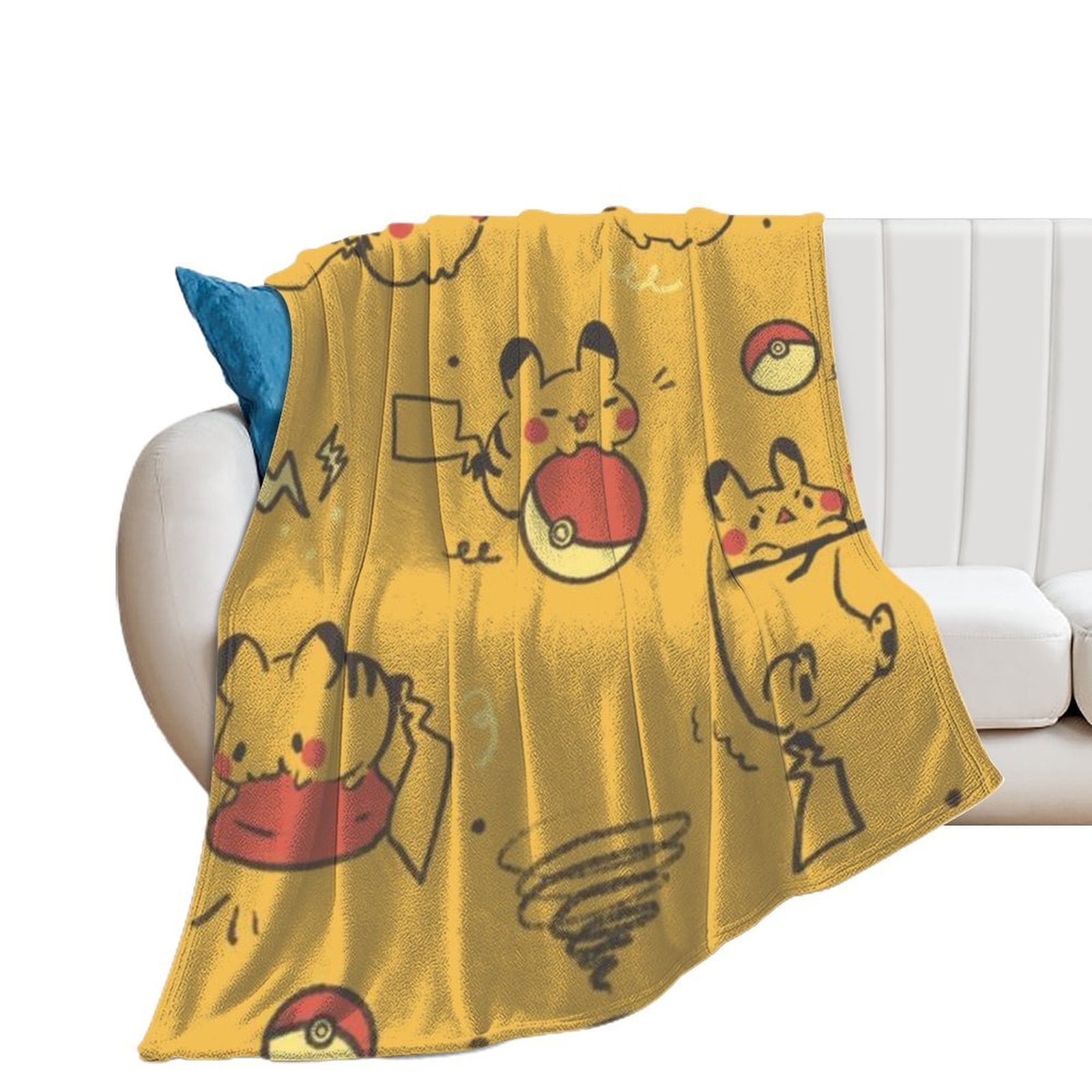Anime Pokemon Blankets Pikachu Throw Blanket 30"*40"（76*100cm） Pikachu ...
