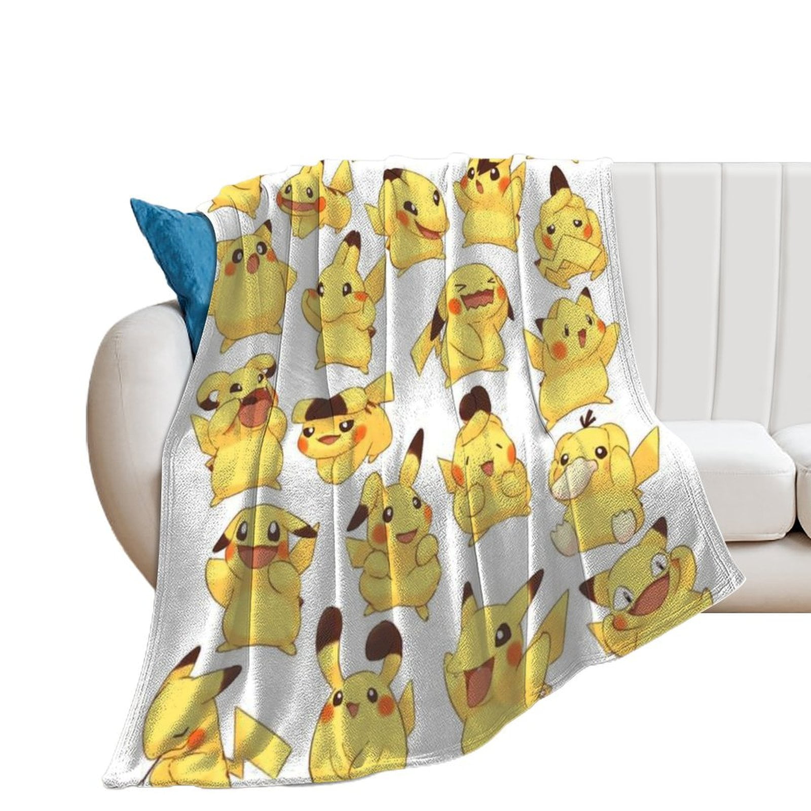 Anime Pokemon Blankets Pikachu Throw Blanket 50"*60"（130*150cm） Pikachu ...