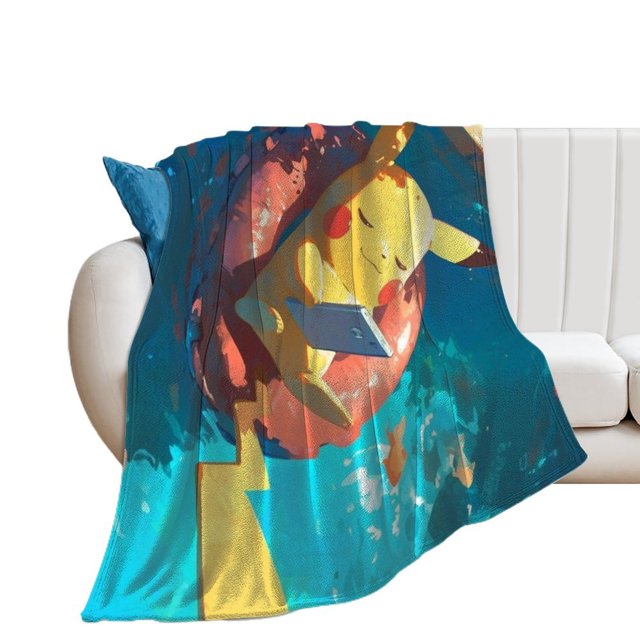 Anime Pokemon Blankets Pikachu Throw Blanket 60"*80"（150*200cm） Pikachu ...