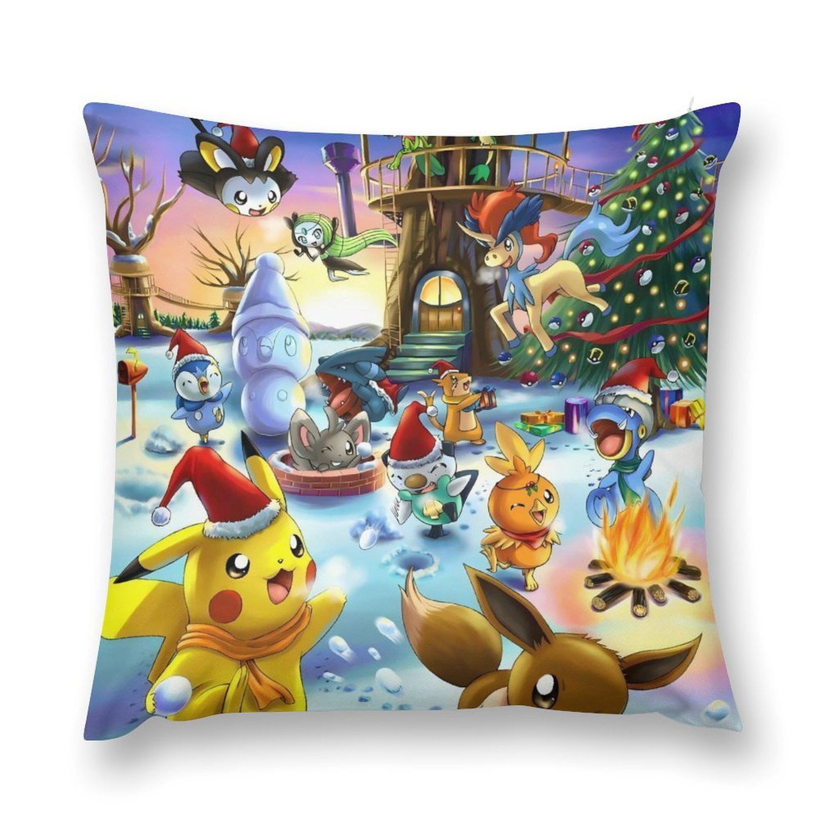 Anime Pokemon Christmas Pillowcases Pokemon Christmas Merch 24 "x24 ...