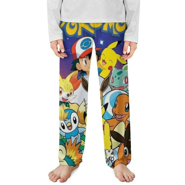 Anime Pokemon Pajama Pants for Kids Anime Sleep Bottoms Pokemon Merch ...