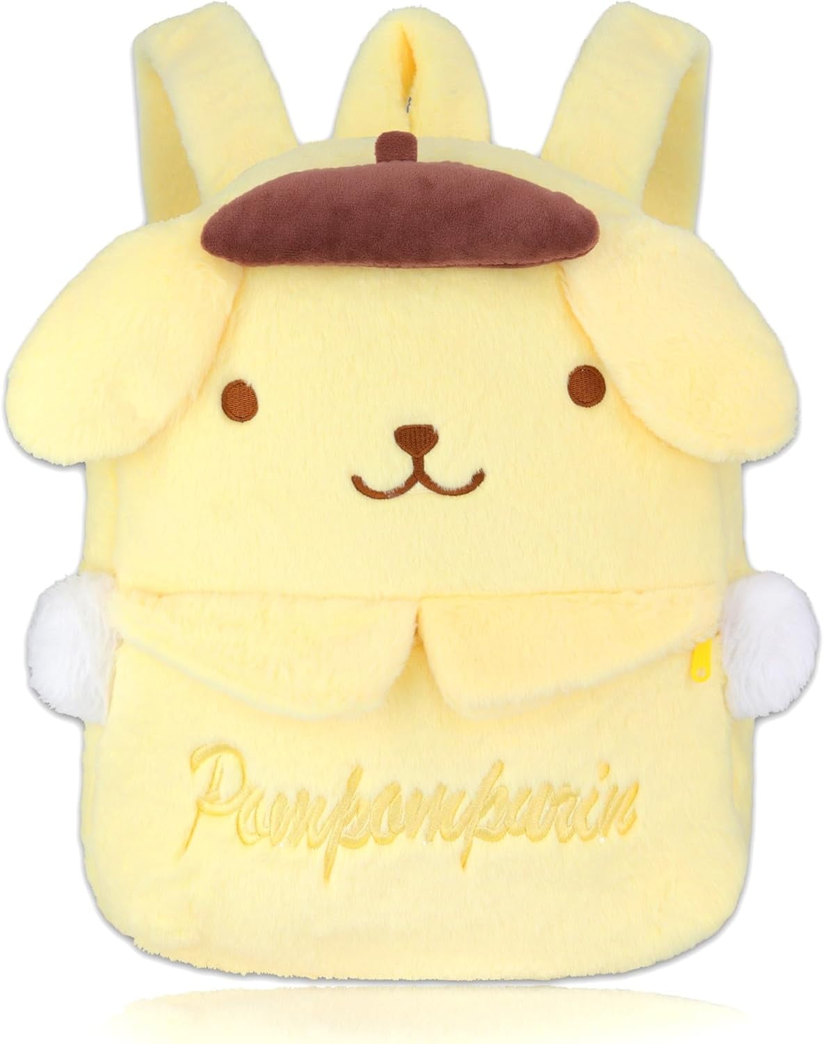 Anime Pompom Purin Plush Backpack Cartoon Stuffed Backpack Kawaii ...